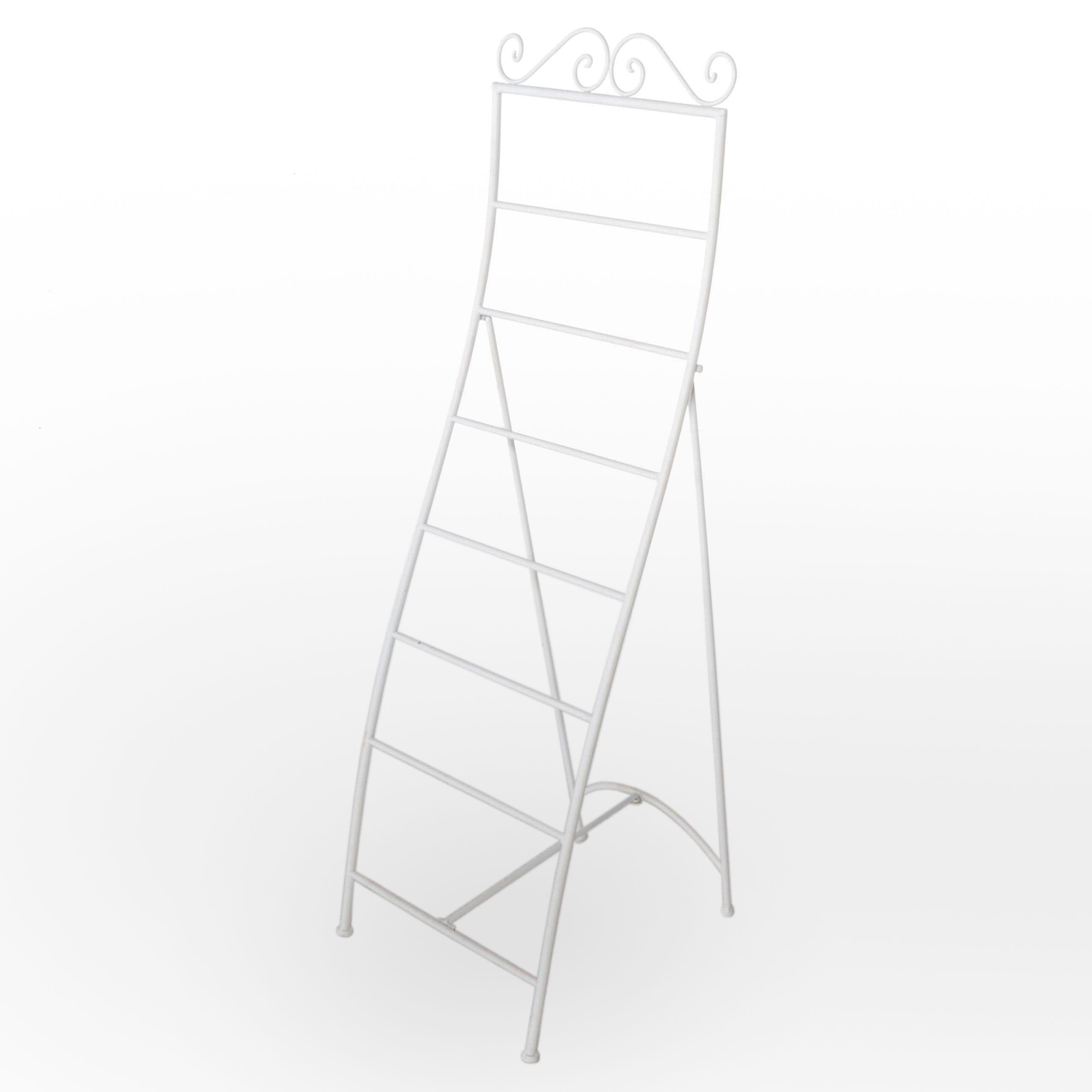 Metal Towel Rack with Scrolled Top | EBTH