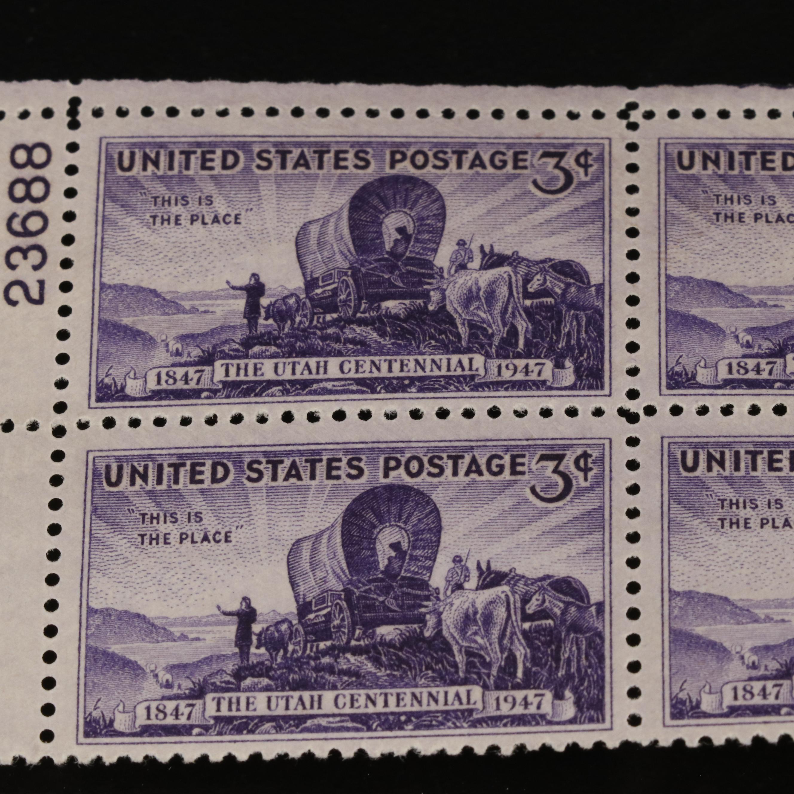 Hundreds of U.S. Postage Stamp Plate Blocks, 1940s-1950s | EBTH