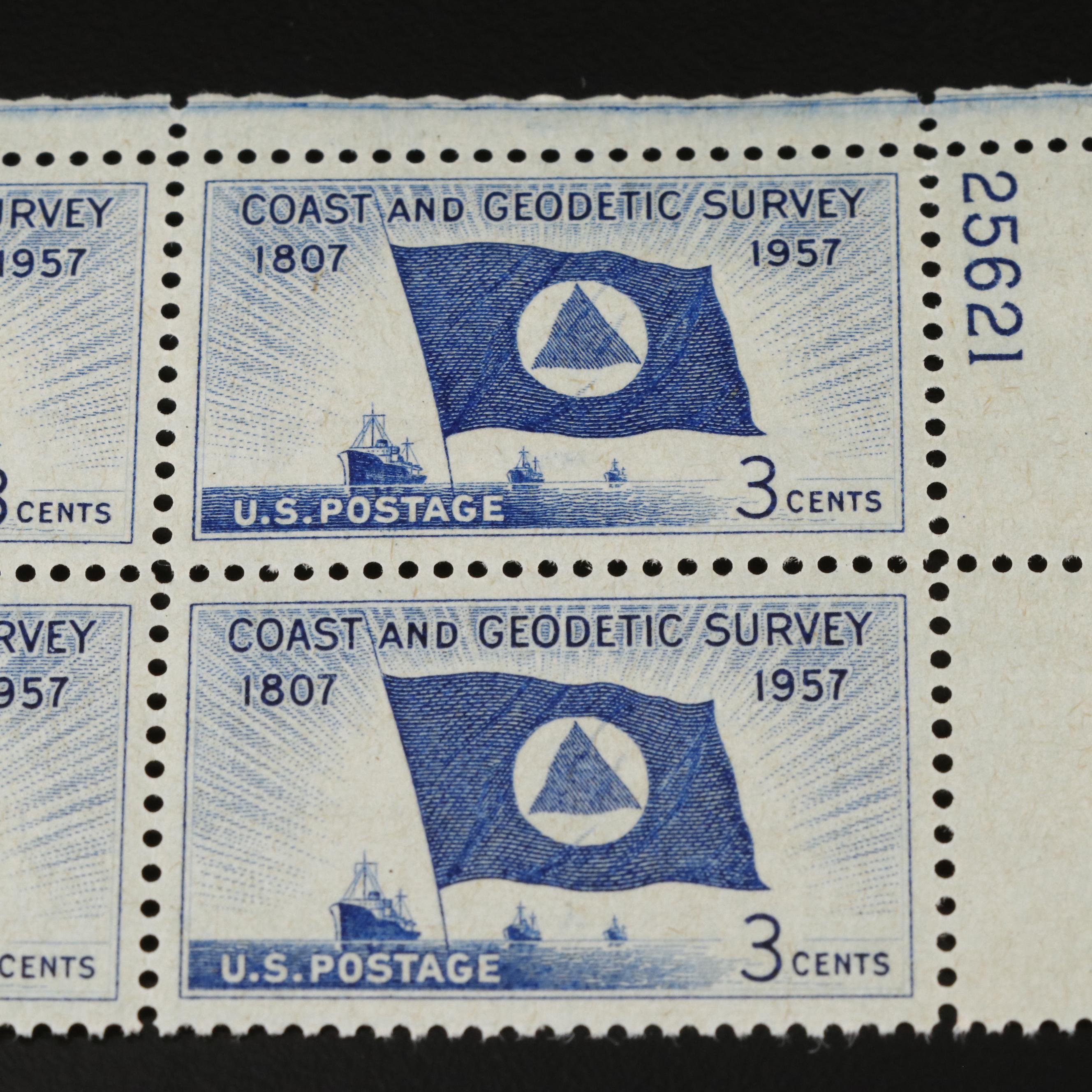 1,225 U.S. Postage Stamp Plate Blocks, 1940s-1950s | EBTH