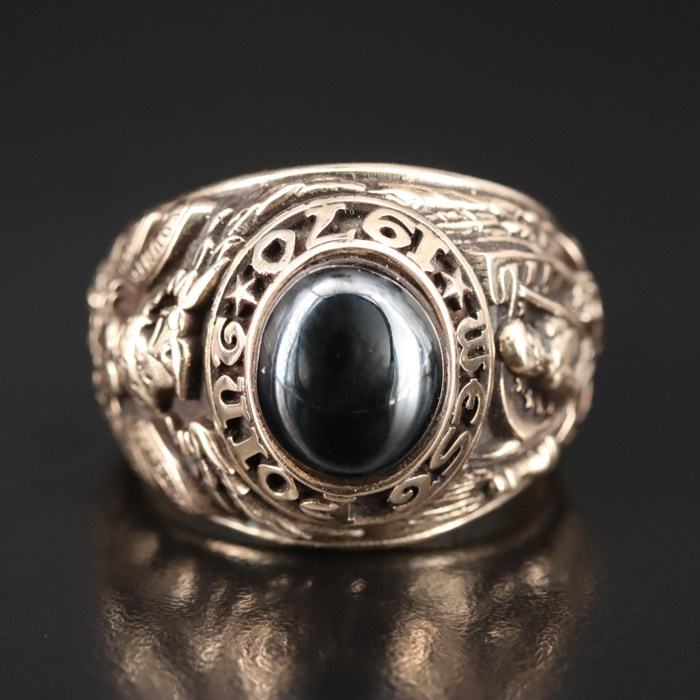 1970 West Point 10K Hematite Class Ring | Everything But The House