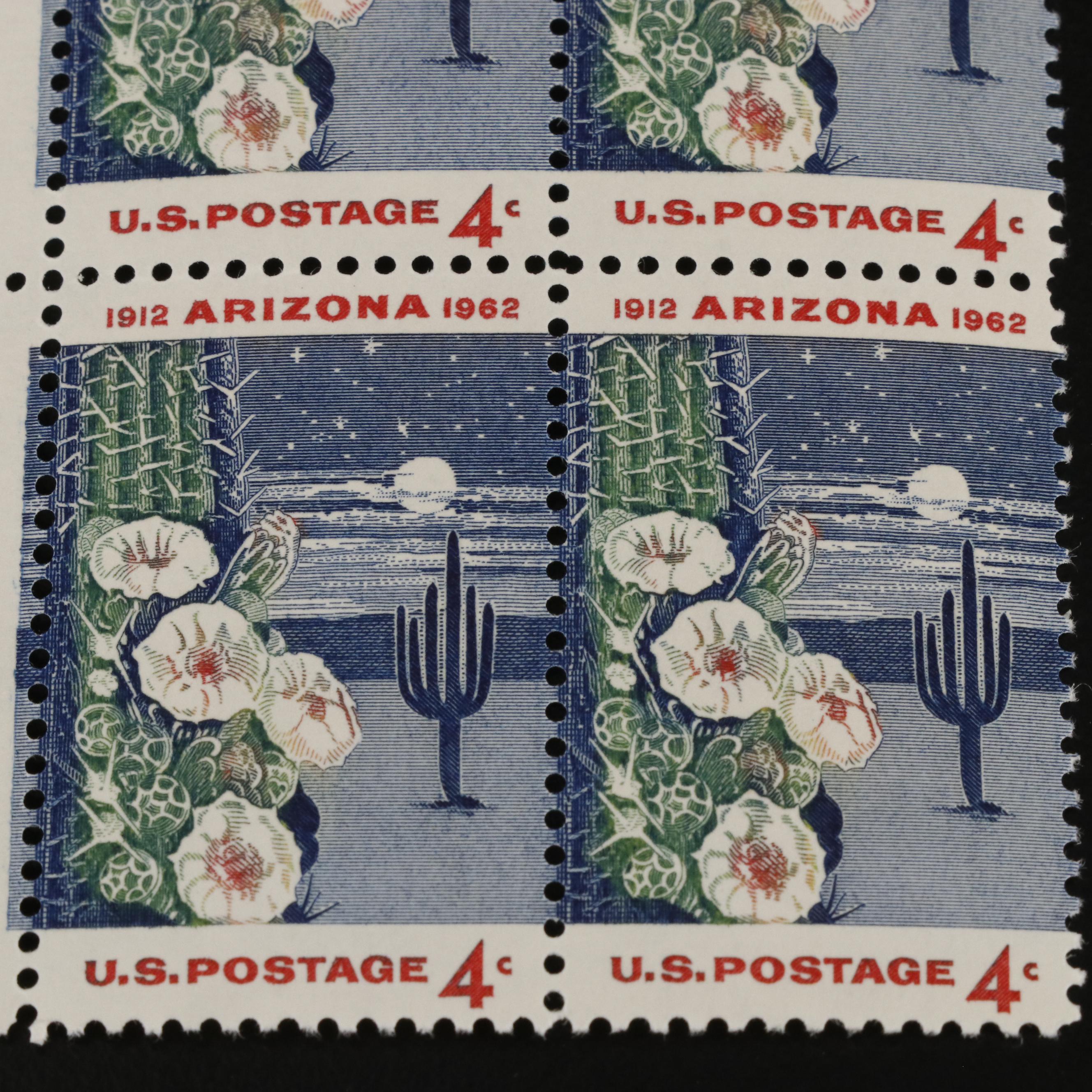 1,000 U.S. Postage Stamp Plate Blocks, 1950s | Everything But The House
