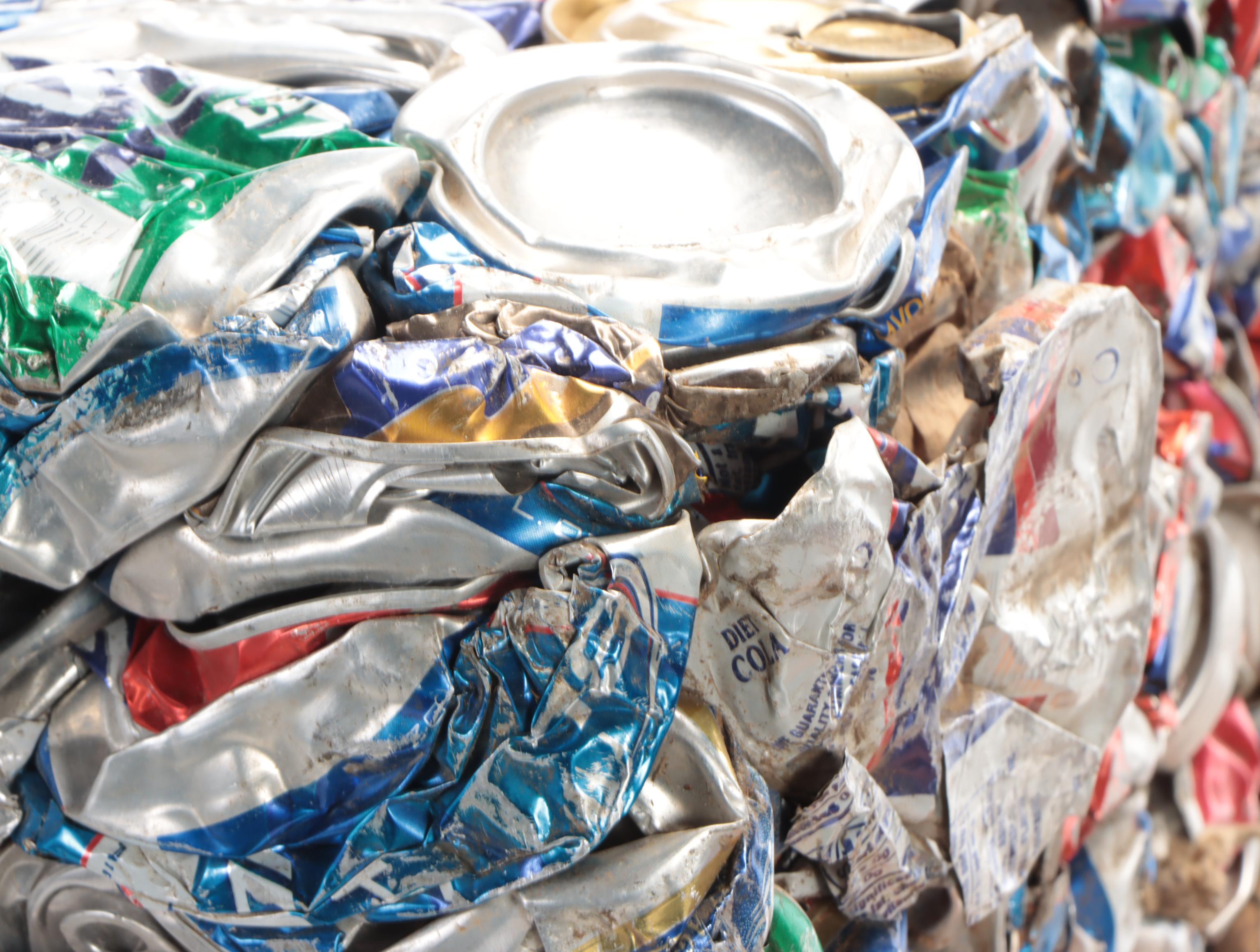 Adjustable Compacted Aluminum Can Cube Coffee Table | EBTH