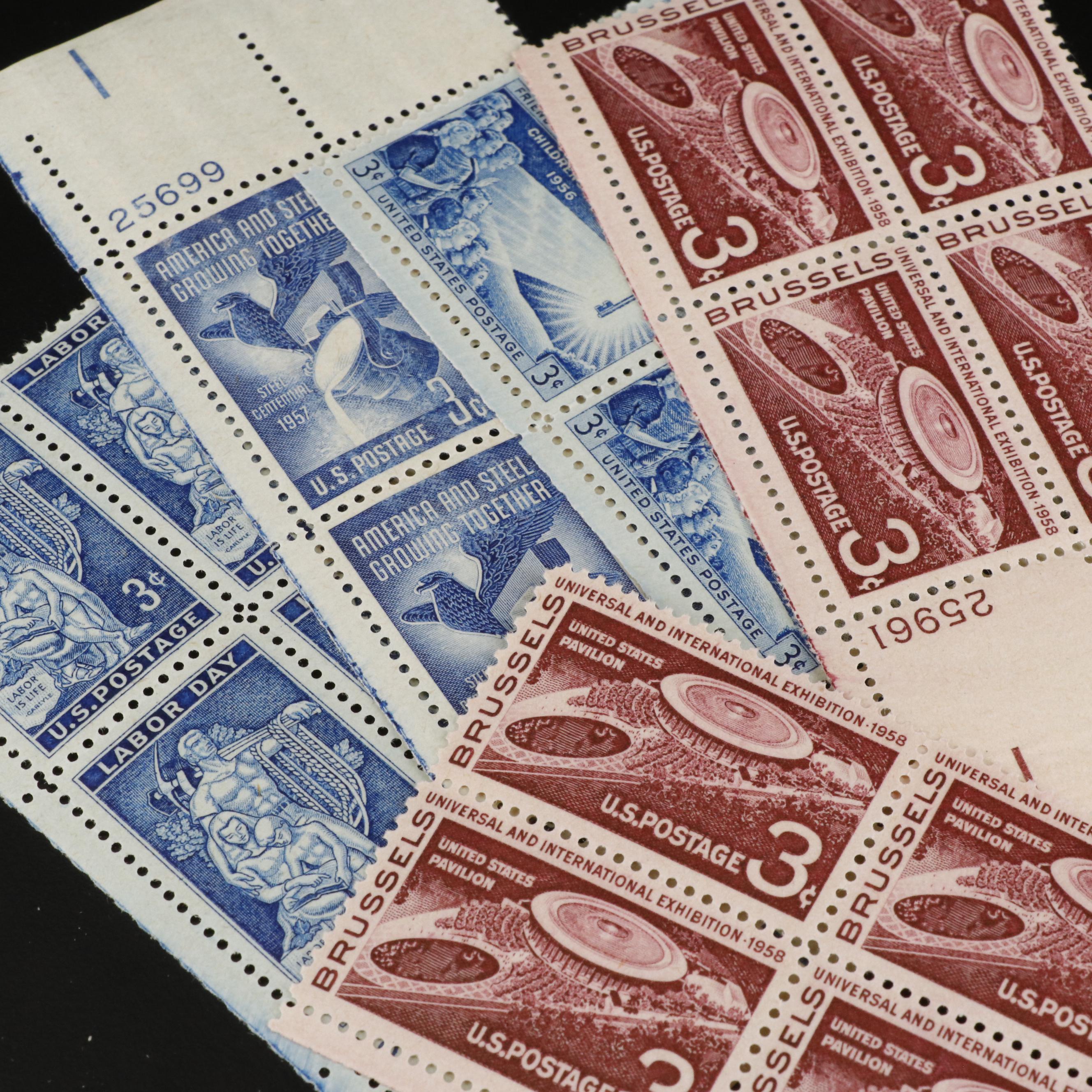 1,000 U.S. Postage Stamp Plate Blocks, 1940s-1960s | EBTH