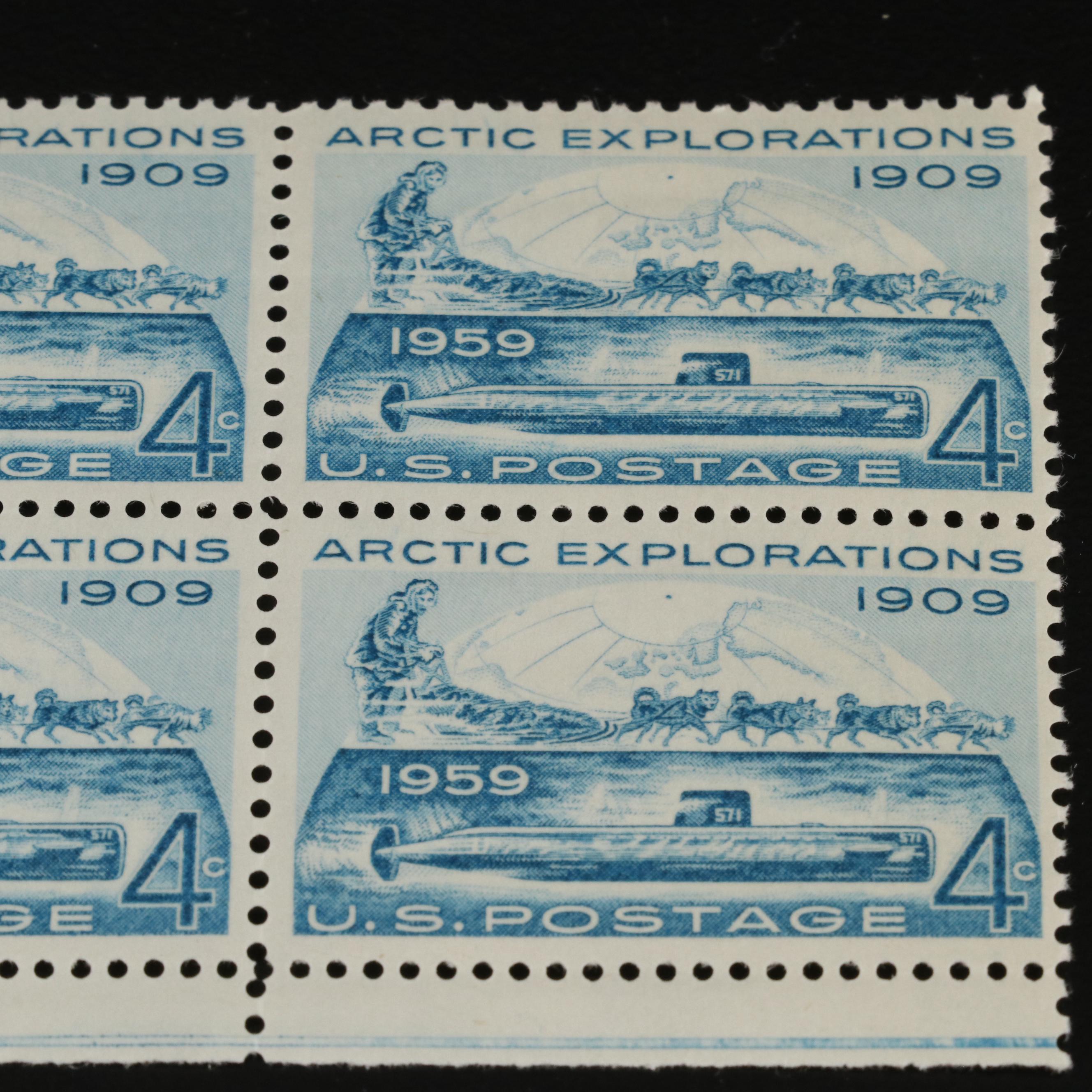 1,250 U.S. Postage Stamp Plate Blocks, 1940s-1960s | EBTH