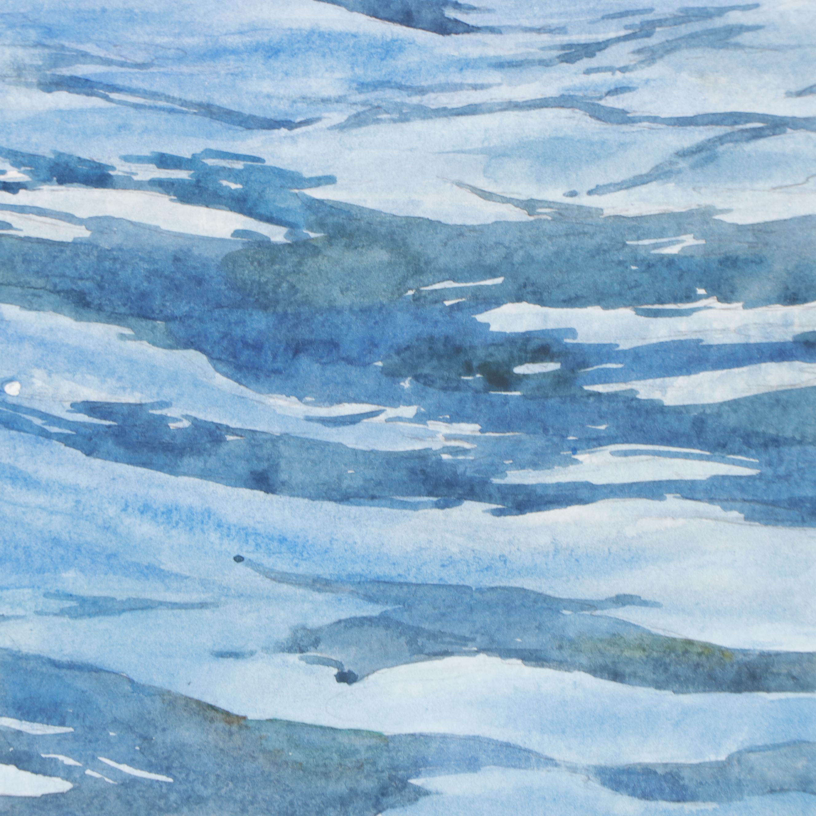 Waterscape Watercolor Painting, 2023 | EBTH