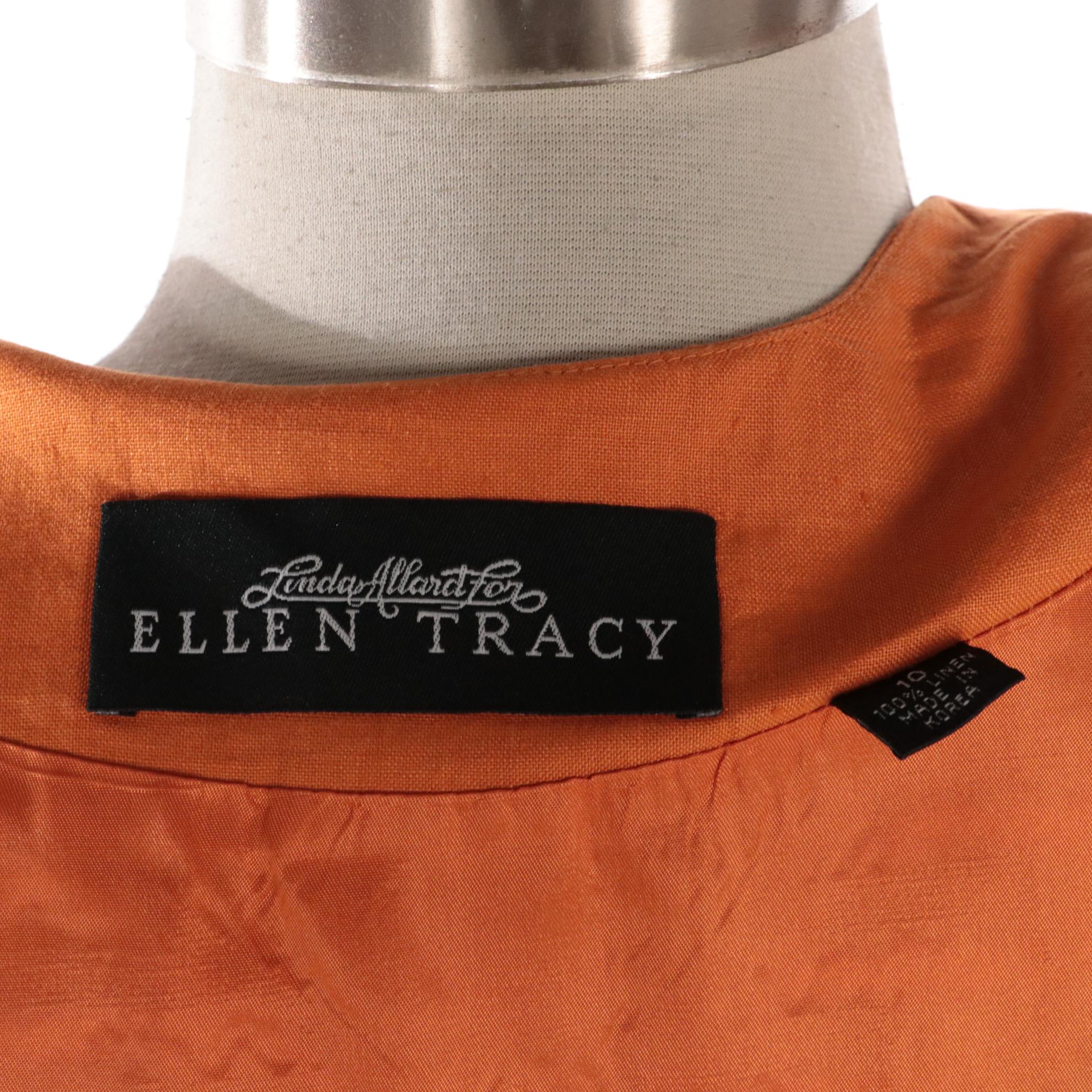 Ellen Tracy Embroidered Linen Jacket and Shady Brady Woven Straw ...