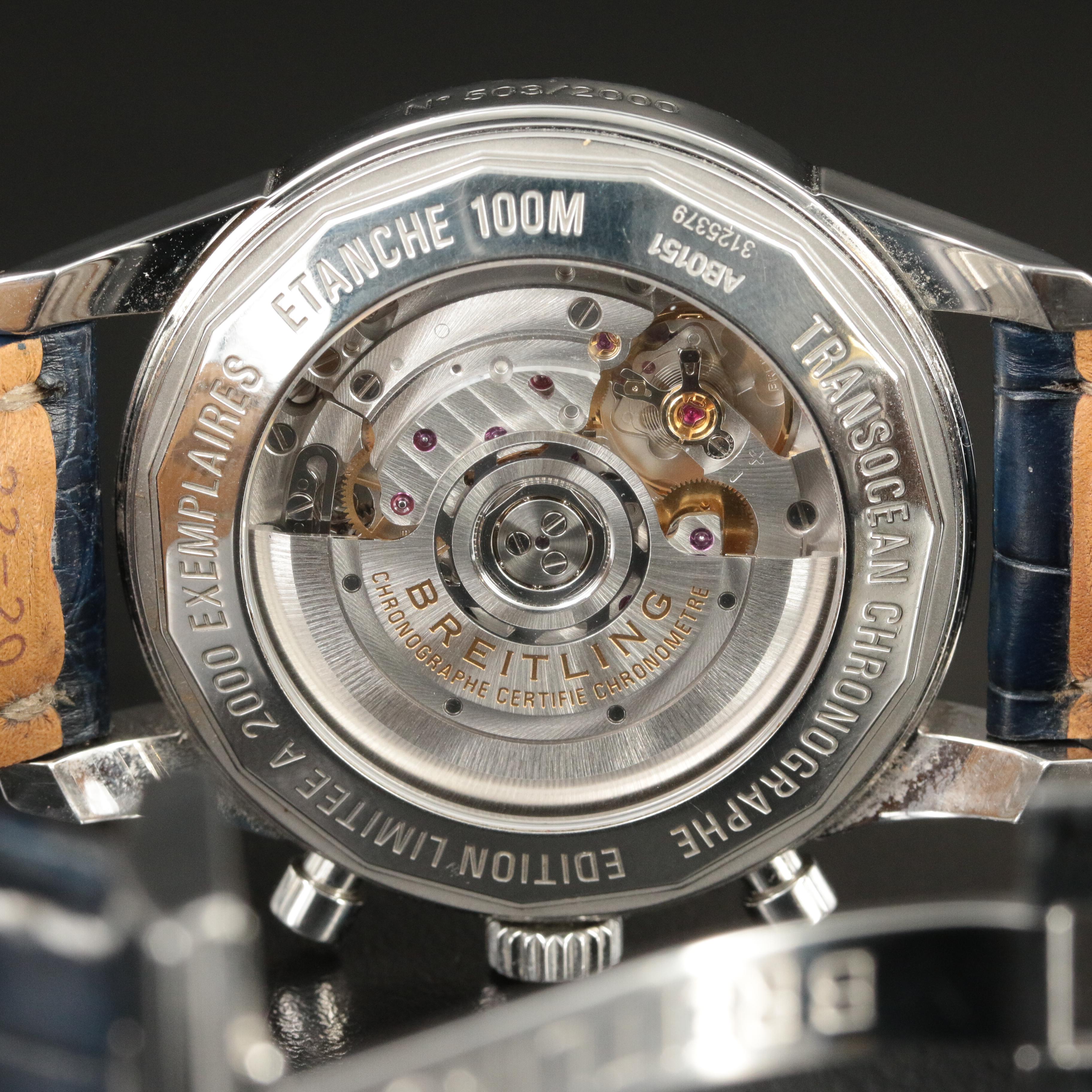 Breitling Transocean Chronograph Limited Edition Exhibition Back ...