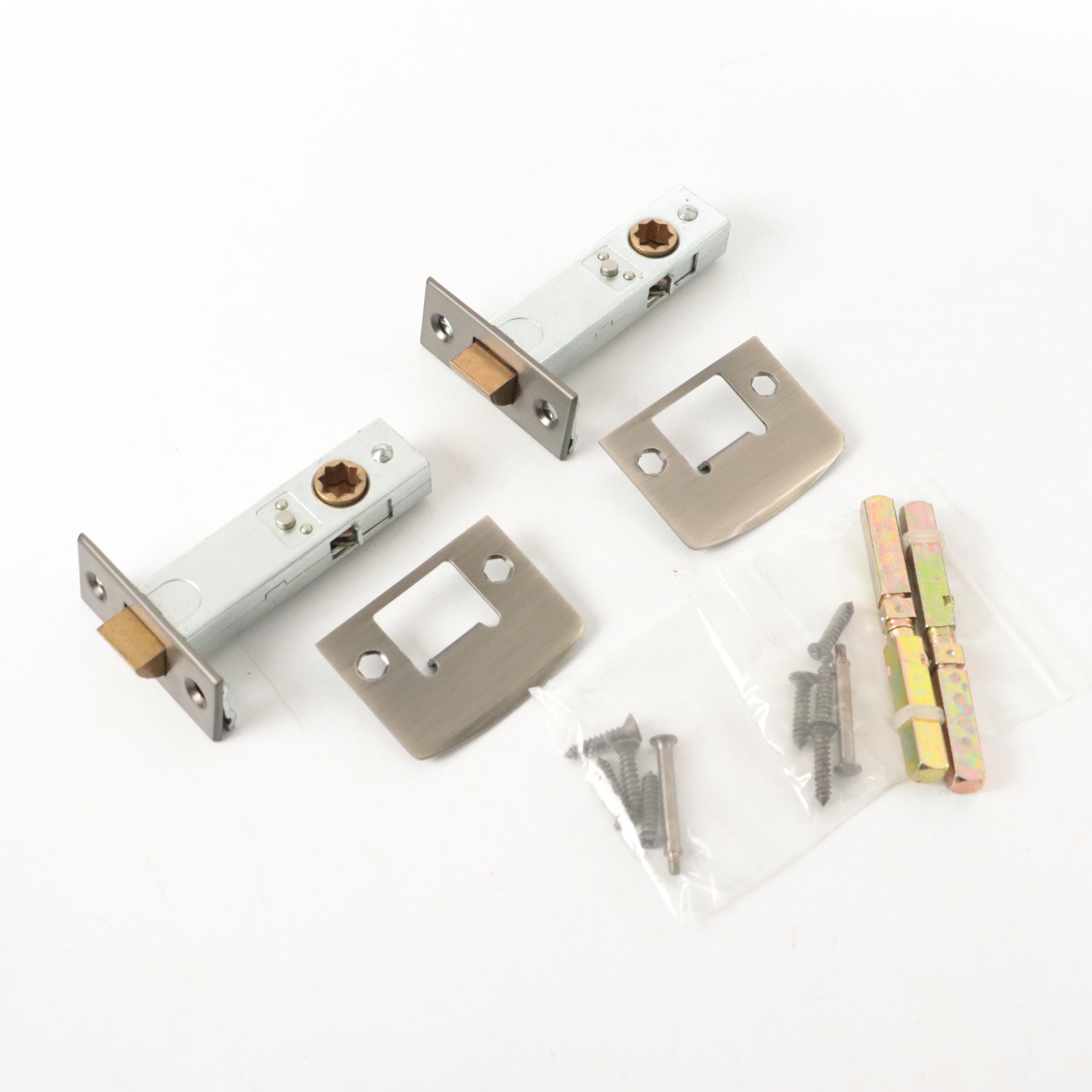 Signature Hardware Straight Knurled Solid Brass Privacy Interior Door ...