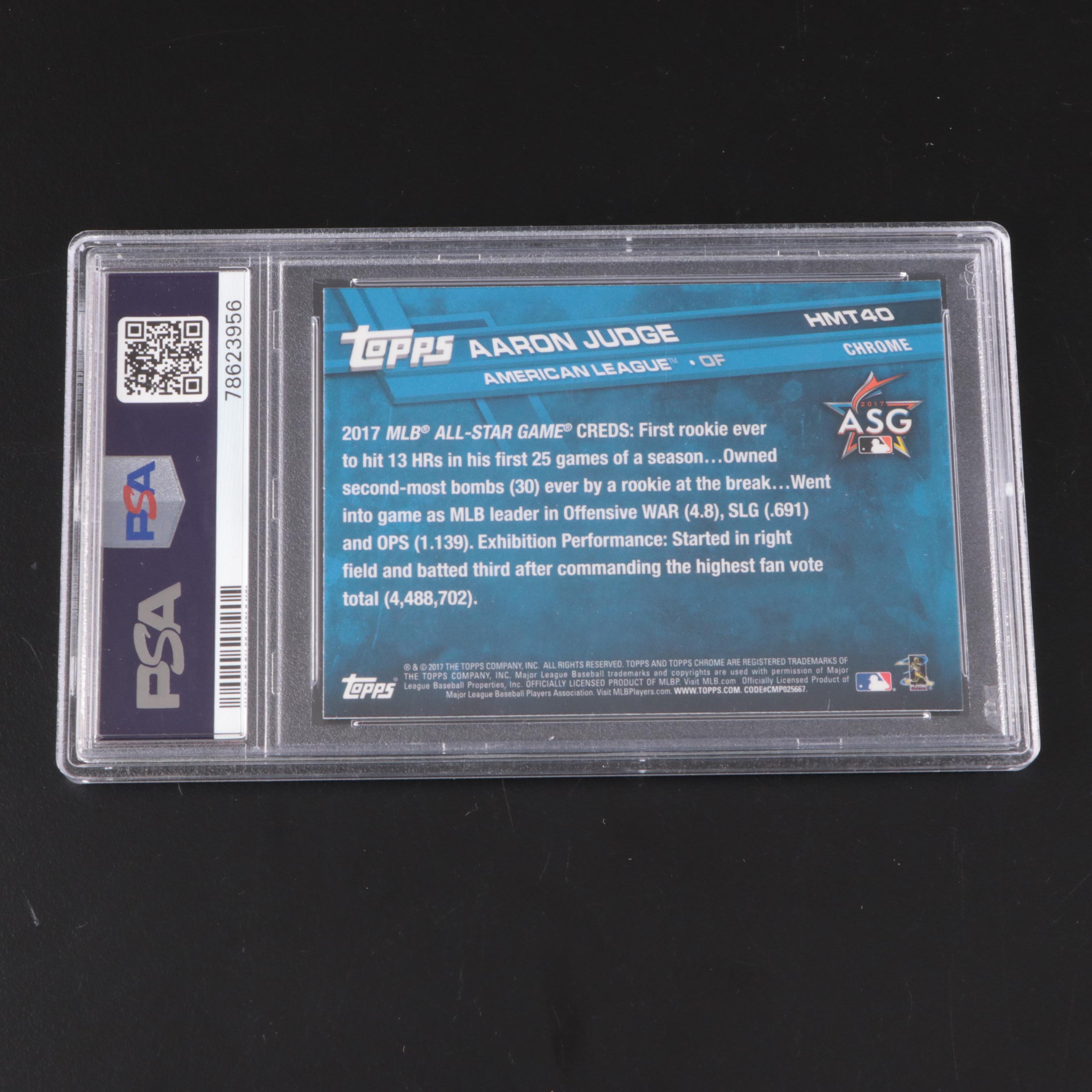 2017 Topps Chrome Aaron Judge Update Graded PSA 10 Baseball Card | EBTH