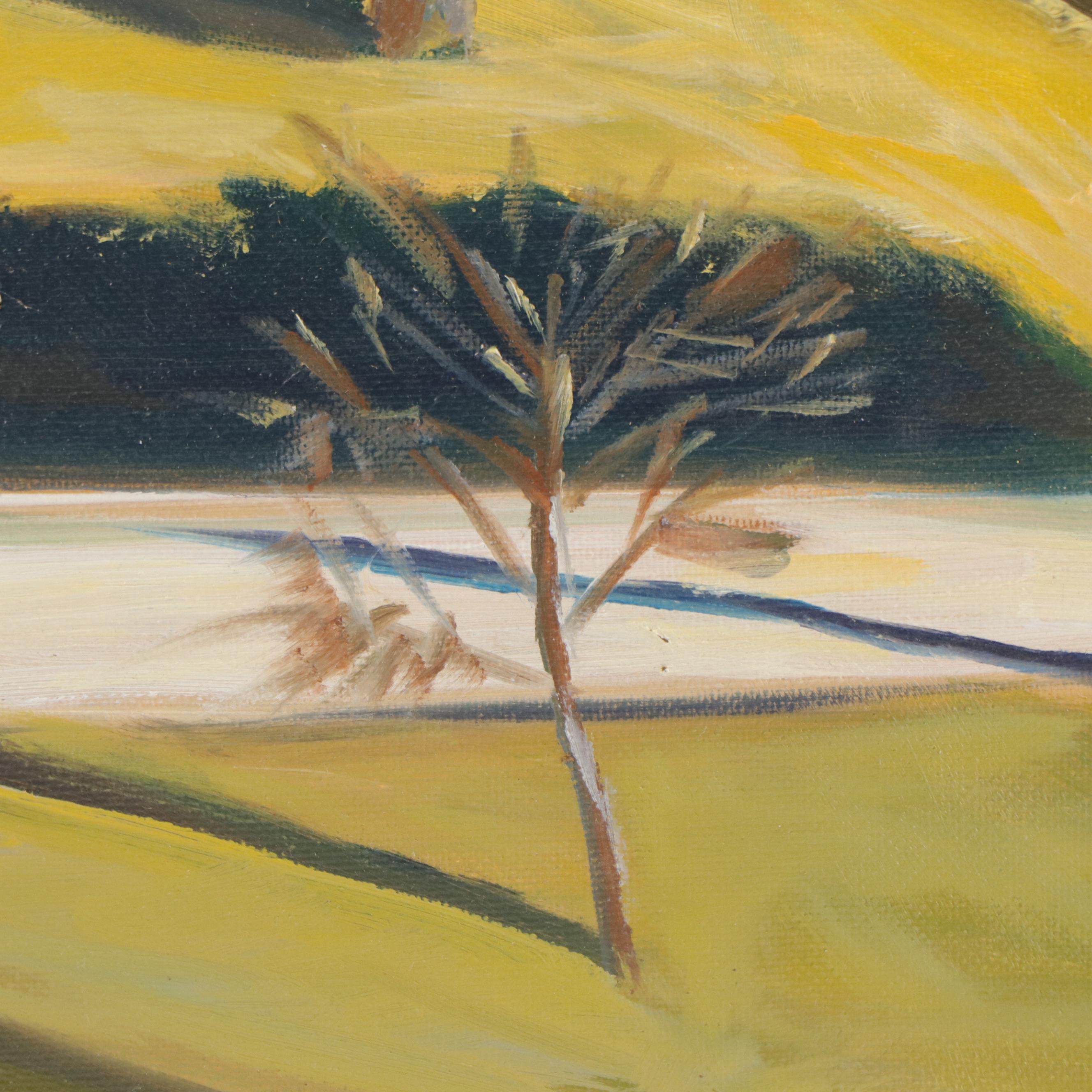 S.M. Sokol Landscape Oil Painting, Late 20th Century | EBTH