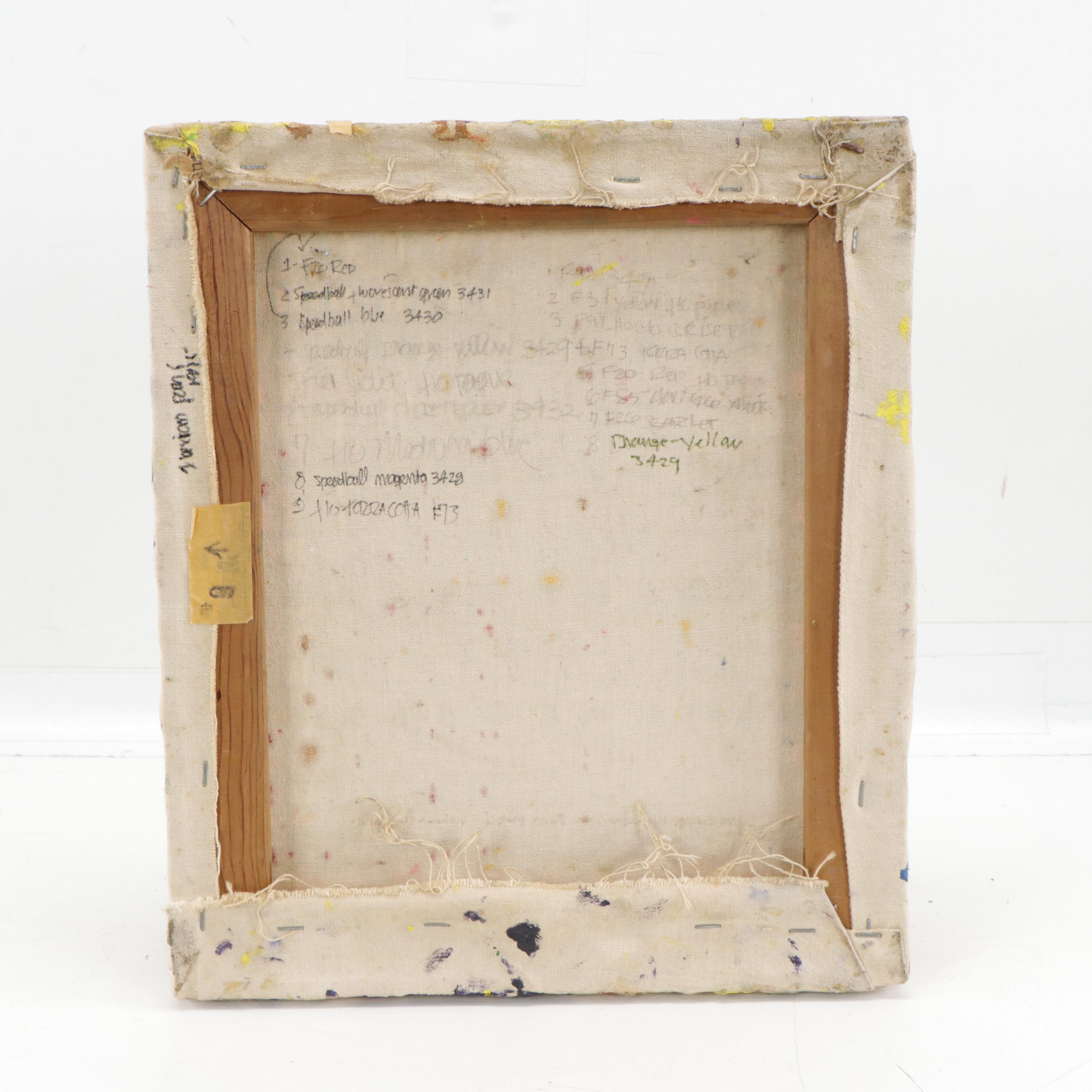 Charles Holman Op Art Ink Painting | Everything But The House