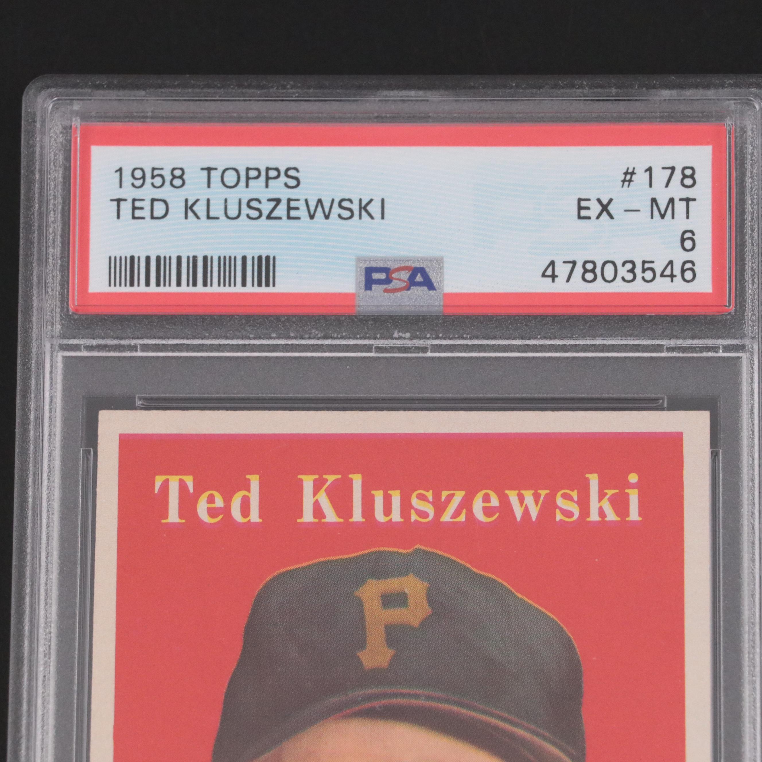 1958 Topps Ted Kluszewski #178 Graded PSA 6 Baseball Card | EBTH
