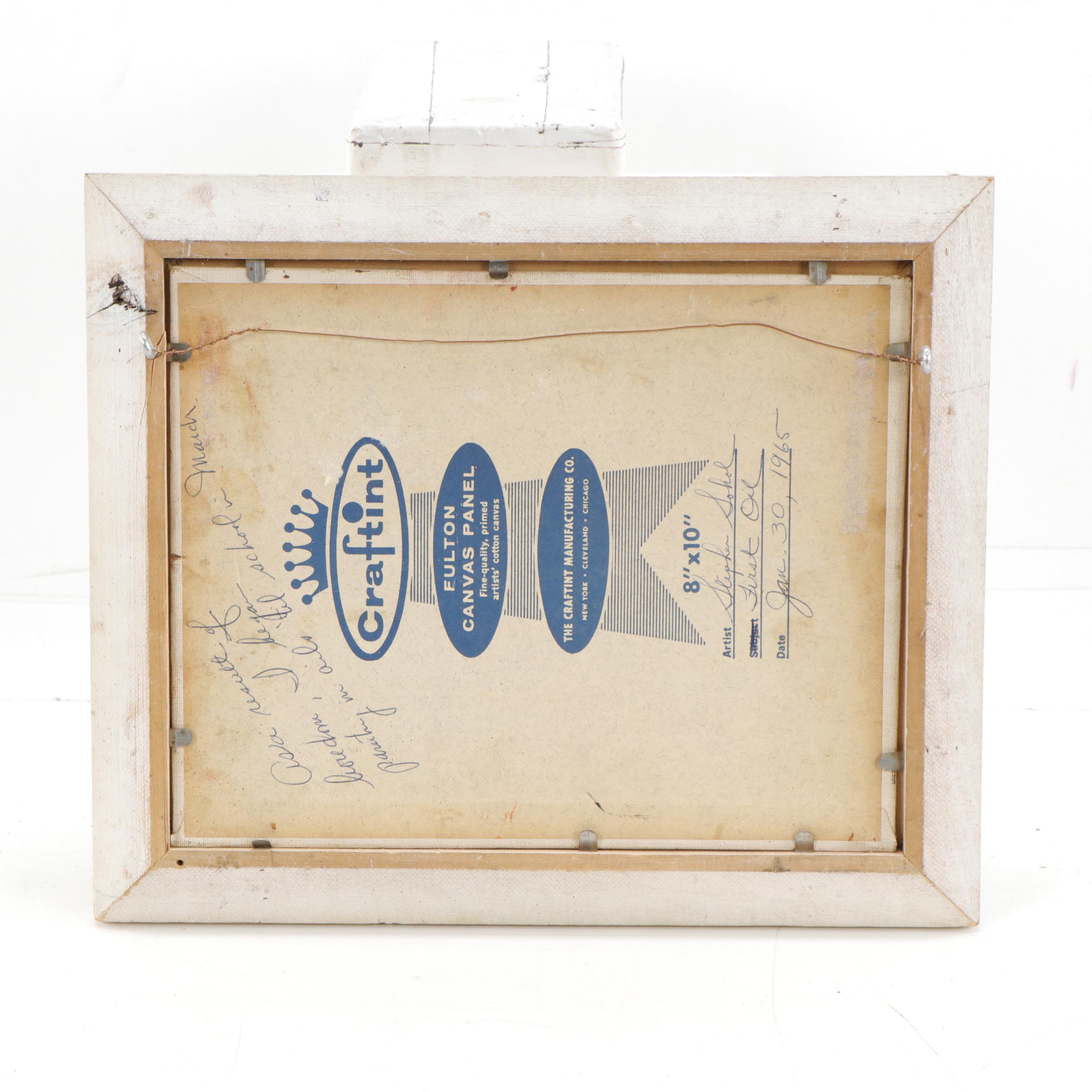 Stephen Sokol Oil Painting of Lakeshore, 1965 | EBTH