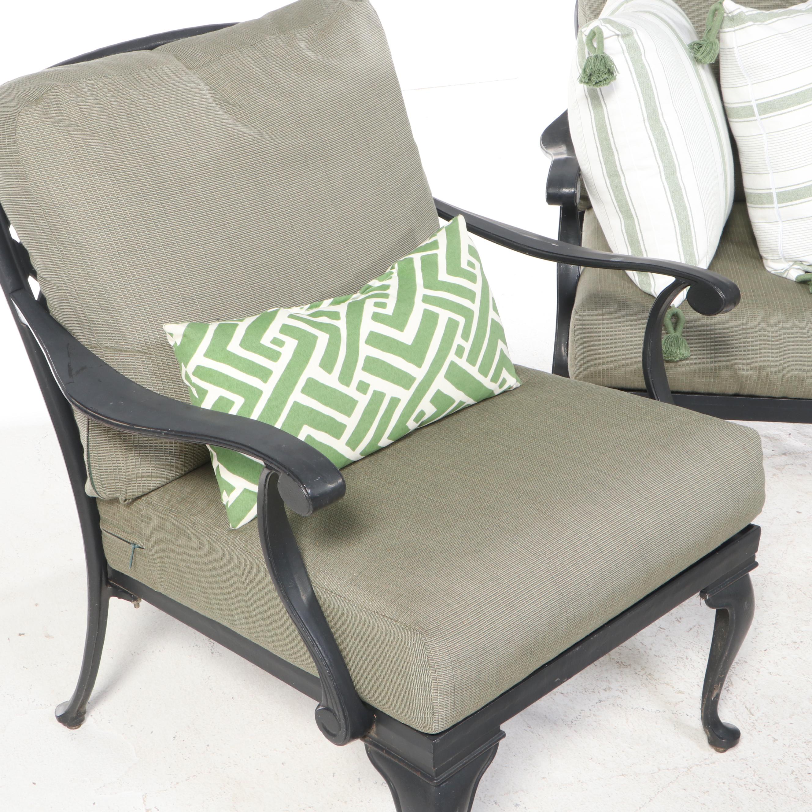 Contemporary Cast Aluminum Patio Lounge Seating Set | EBTH