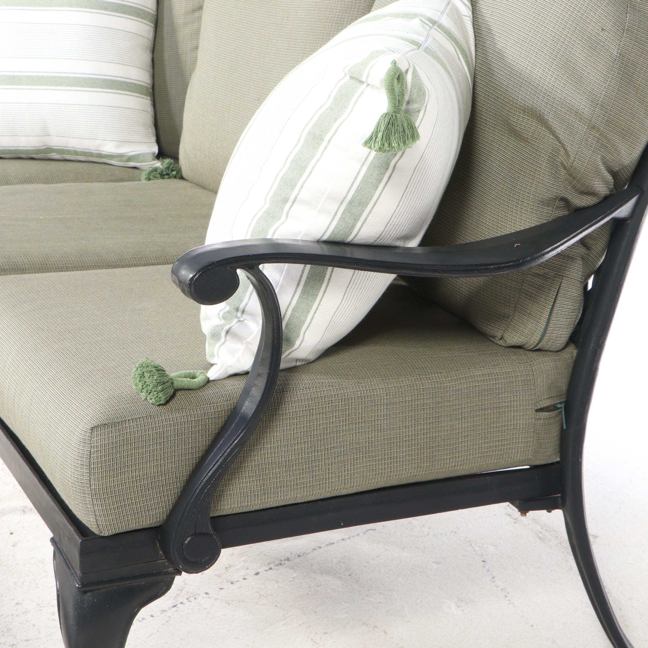 Contemporary Cast Aluminum Patio Lounge Seating Set | EBTH