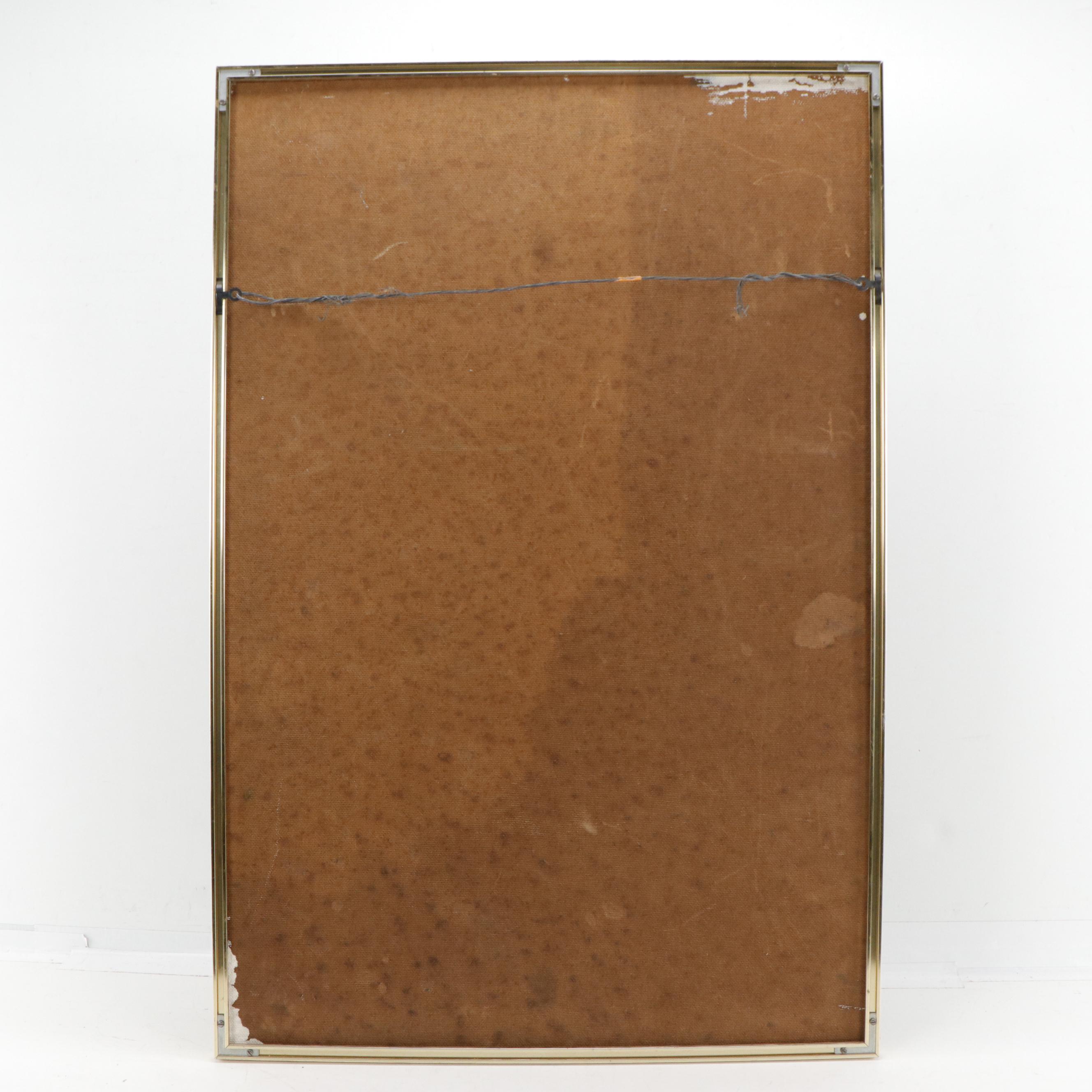 Charles Holman Op Art Ink Painting, 1981 | Everything But The House