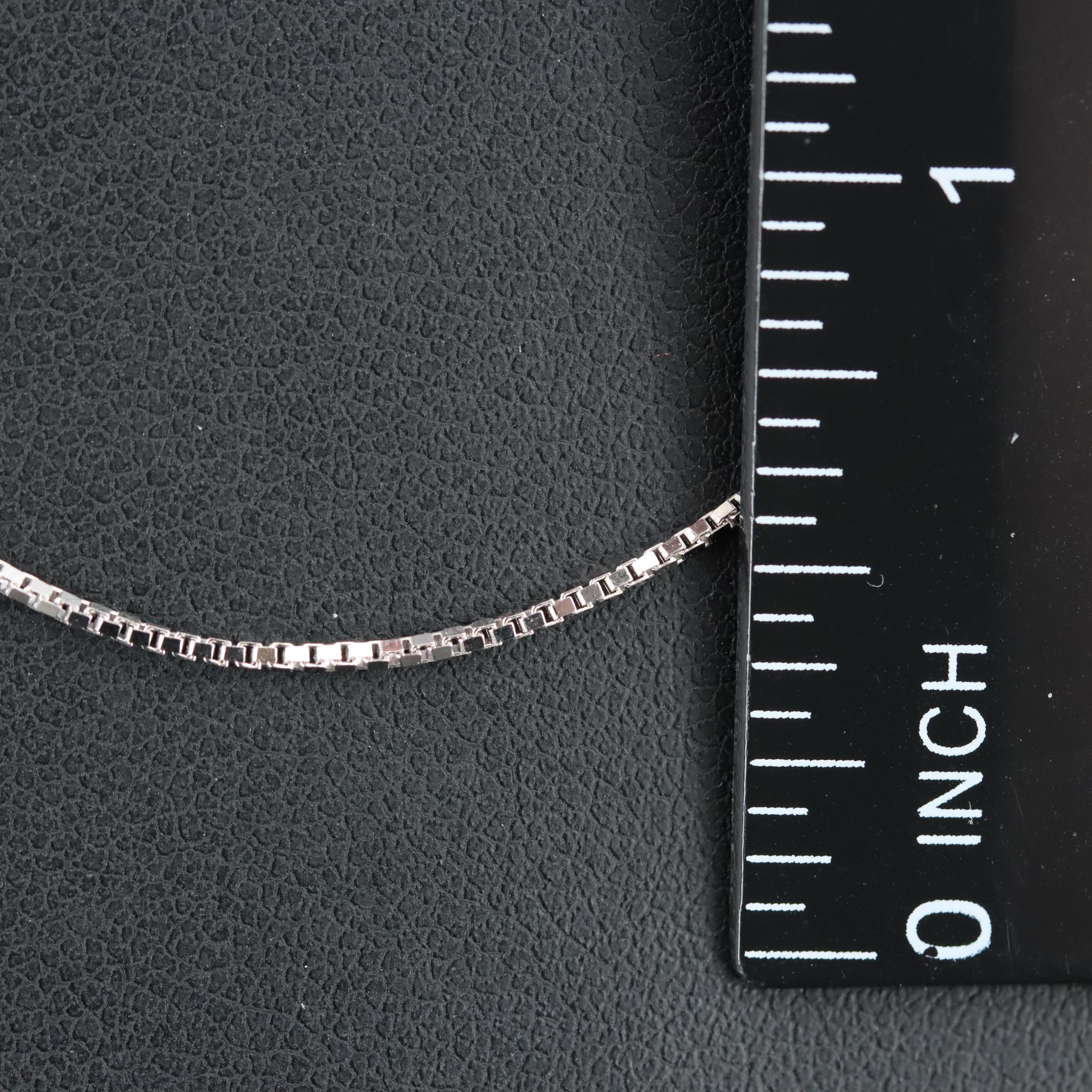 Platinum Box Chain Necklace | EBTH