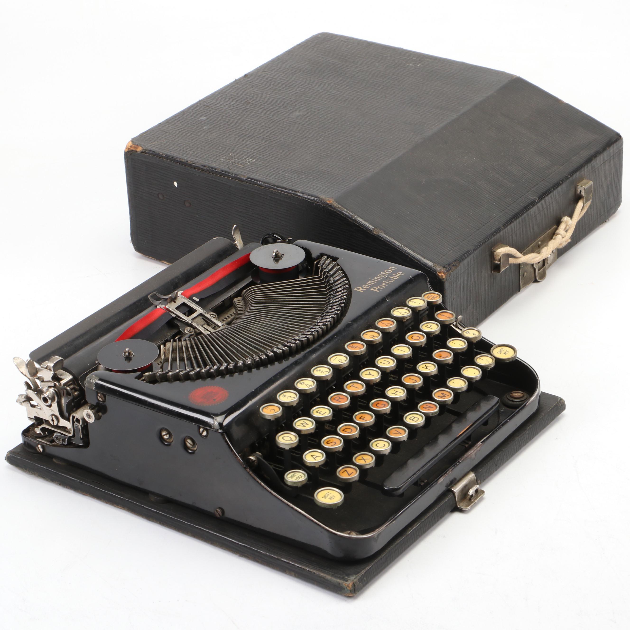 Remington Model 1 Portable Typewriter with Case, Early to Mid-20th ...