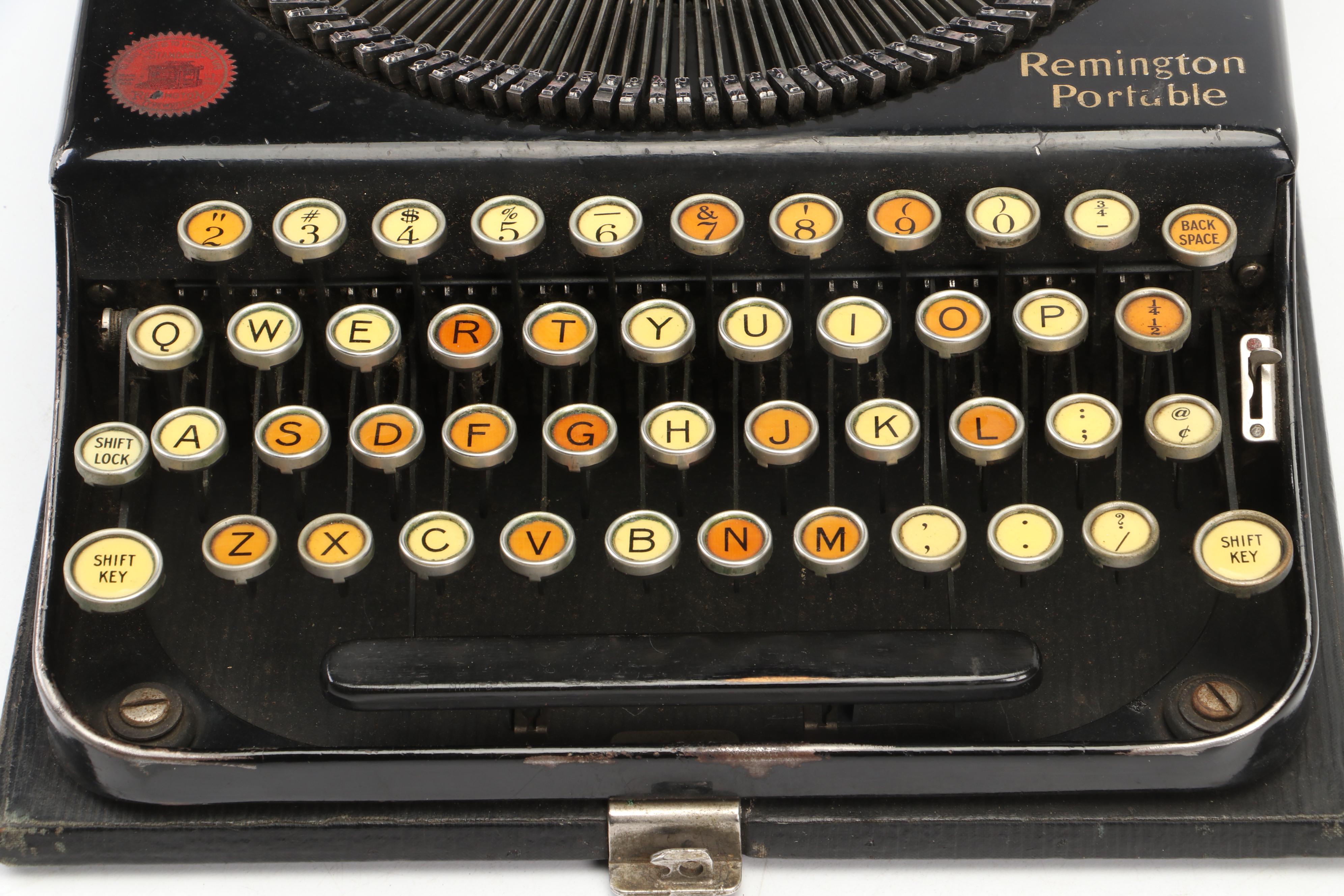 Remington Model 1 Portable Typewriter with Case, Early to Mid-20th ...