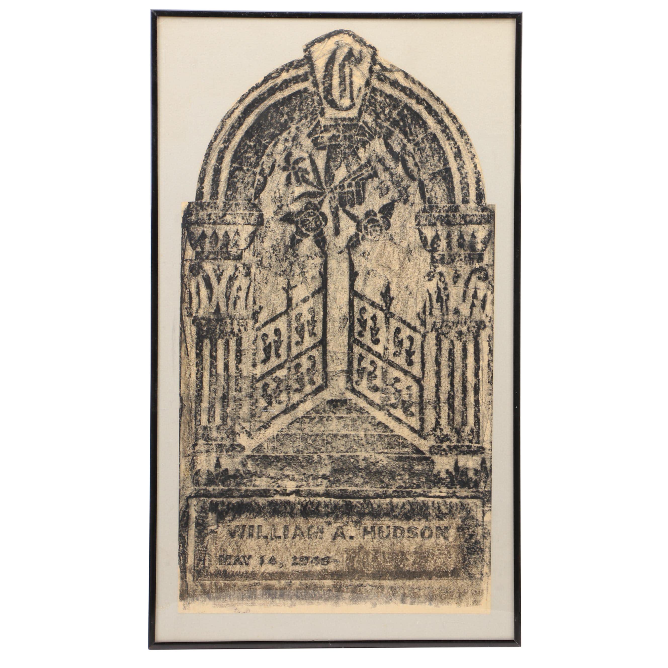 Headstone Rubbing, William A Hudson | EBTH