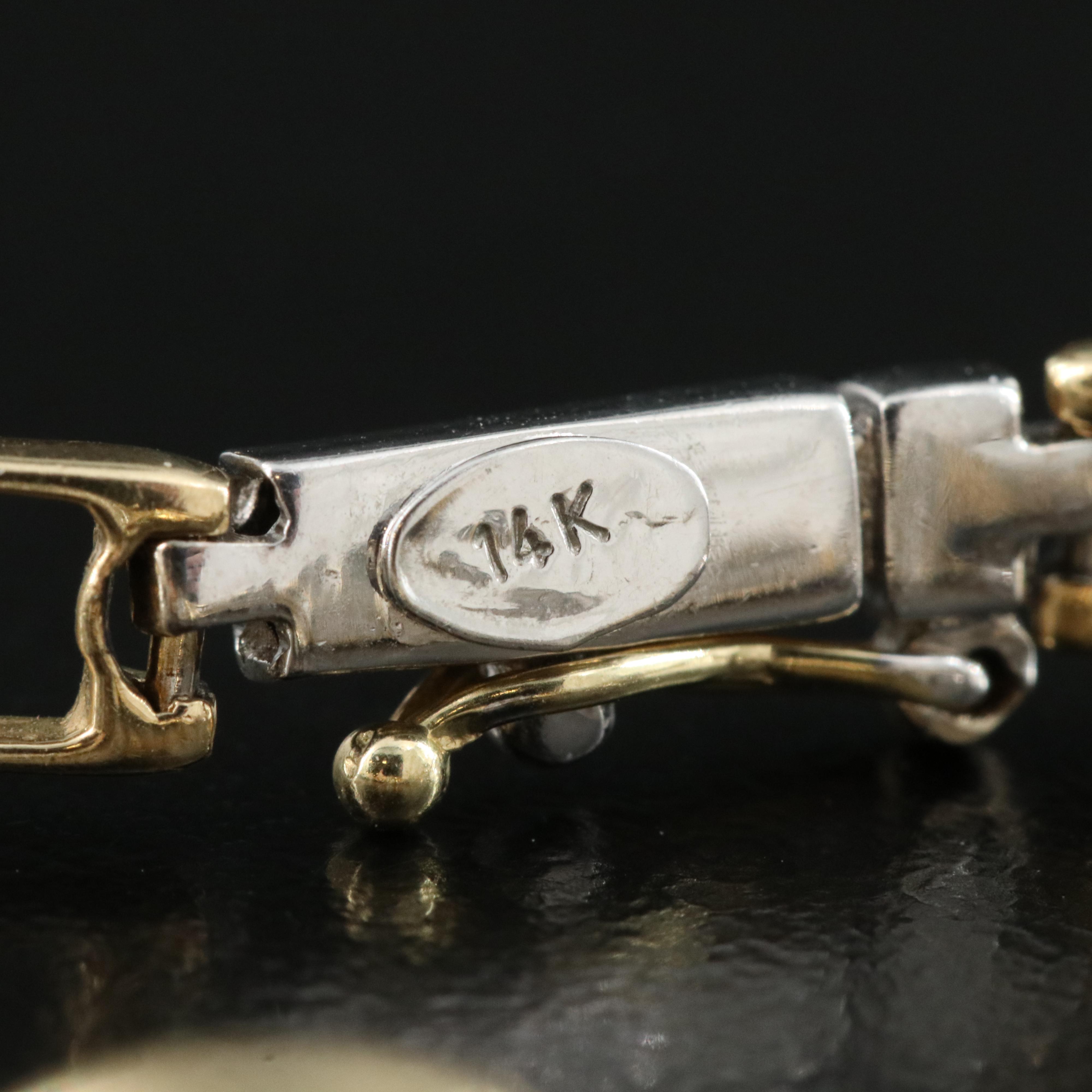 14K Two Tone Coin Replica Bracelet | EBTH