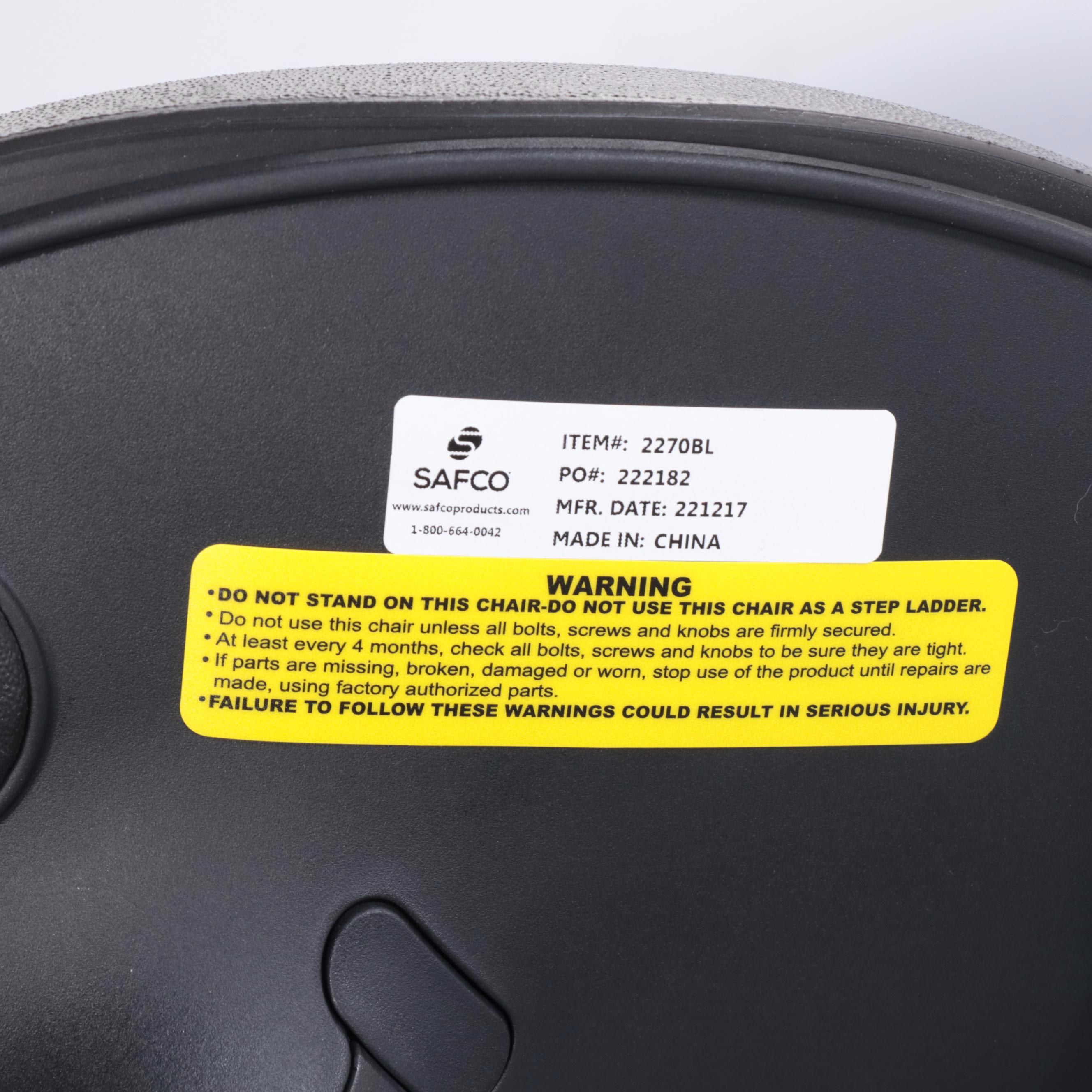 Two Mayline and Safco 14" Focal Fidget Active Seating Stools in Black ...