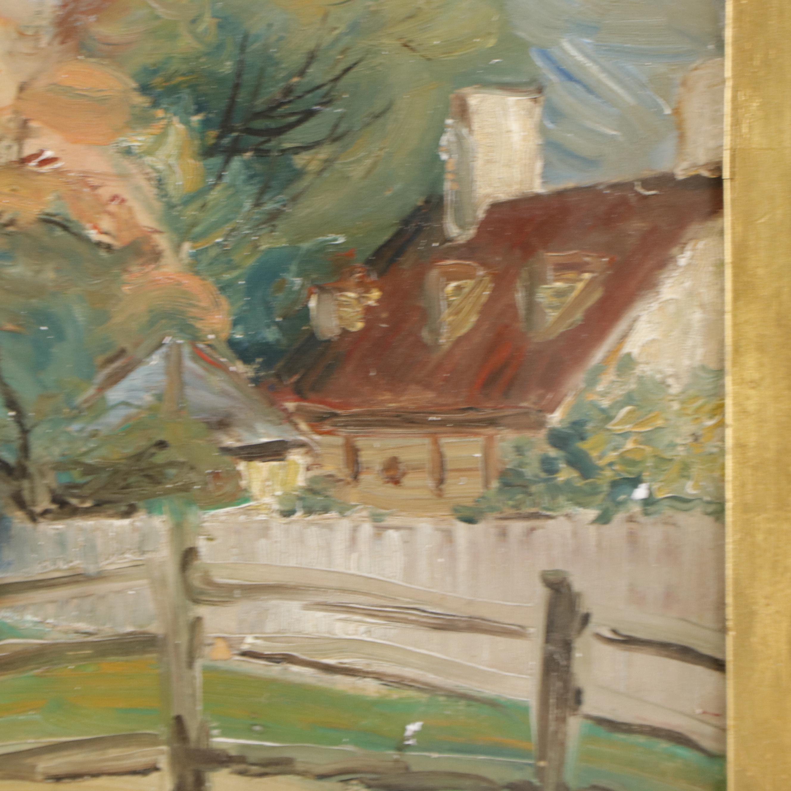 Alfred Bryan Wall Landscape Oil Painting, Early 20th Century | EBTH