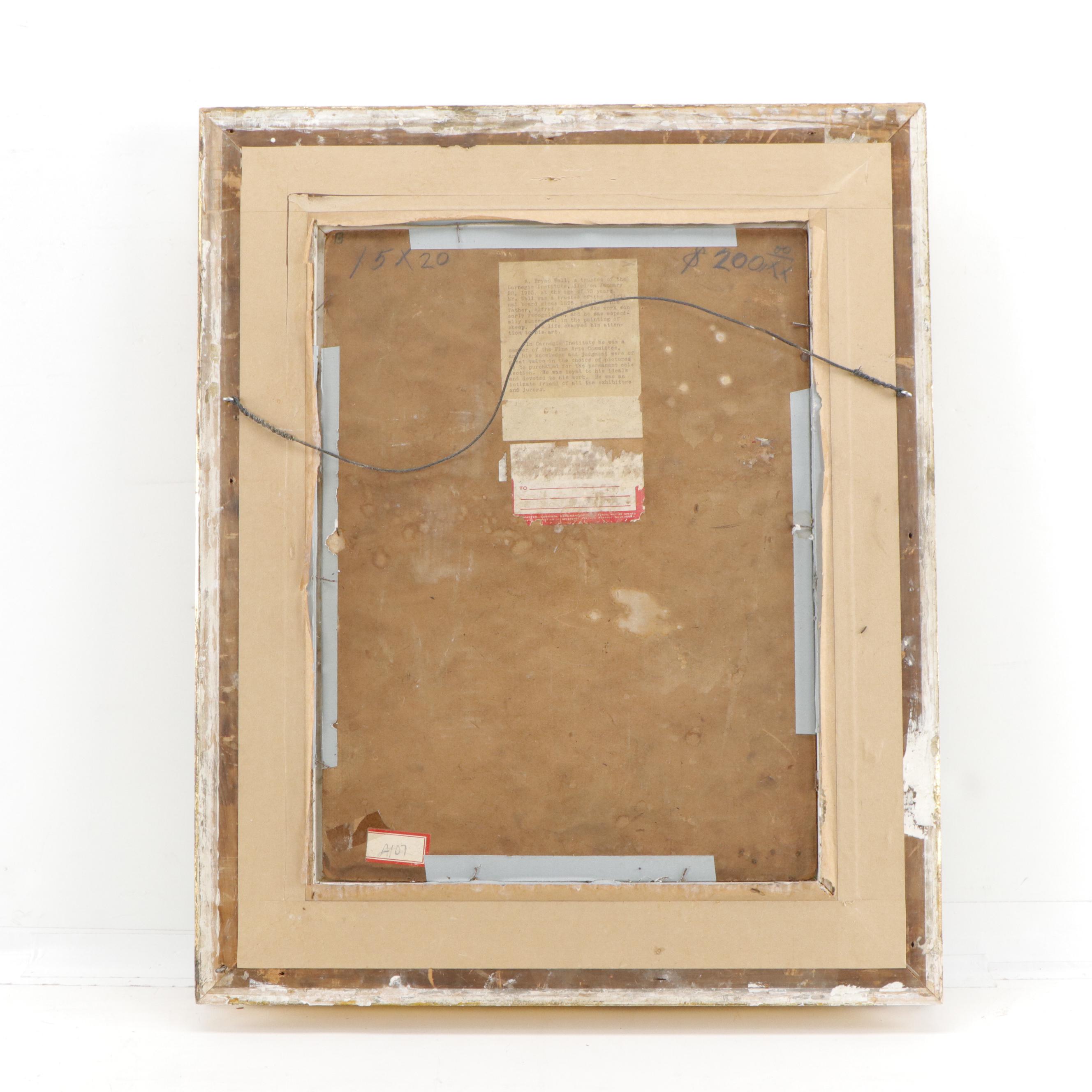 Alfred Bryan Wall Landscape Oil Painting, Early 20th Century | EBTH