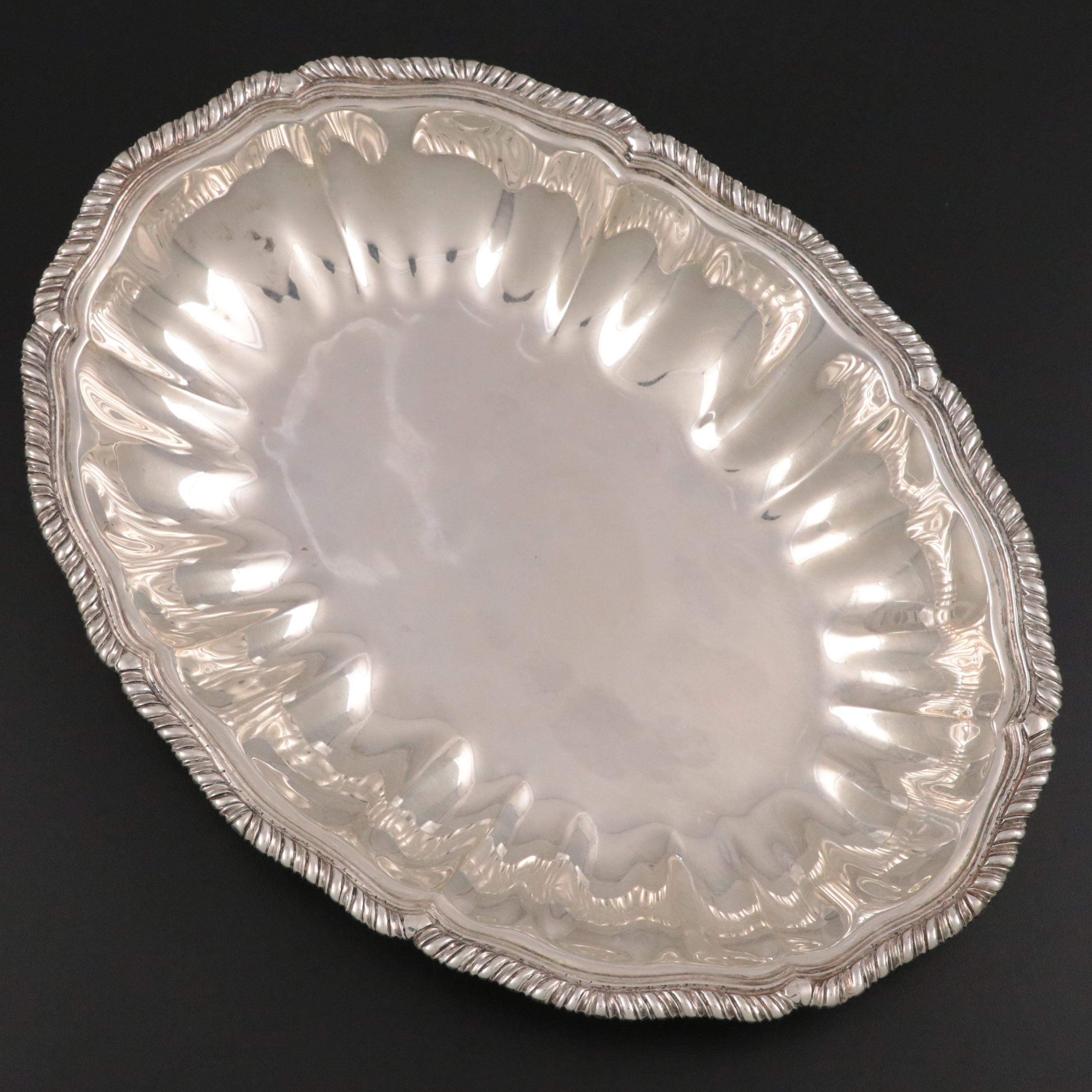 Ortega Mexican Sterling Silver Gadrooned Rim Serving Bowl | EBTH