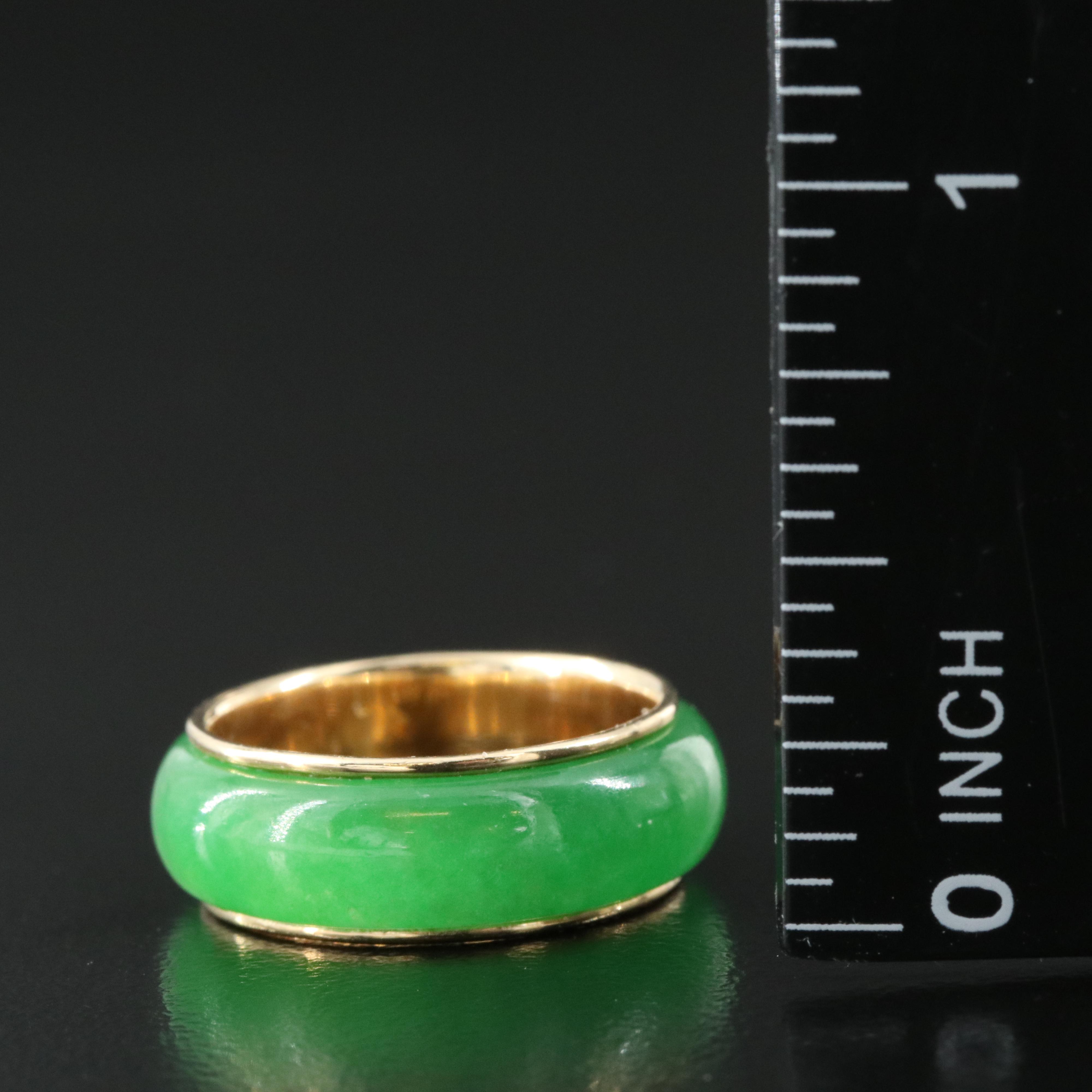 Jadeite Hololith Ring with 14K Insert | EBTH
