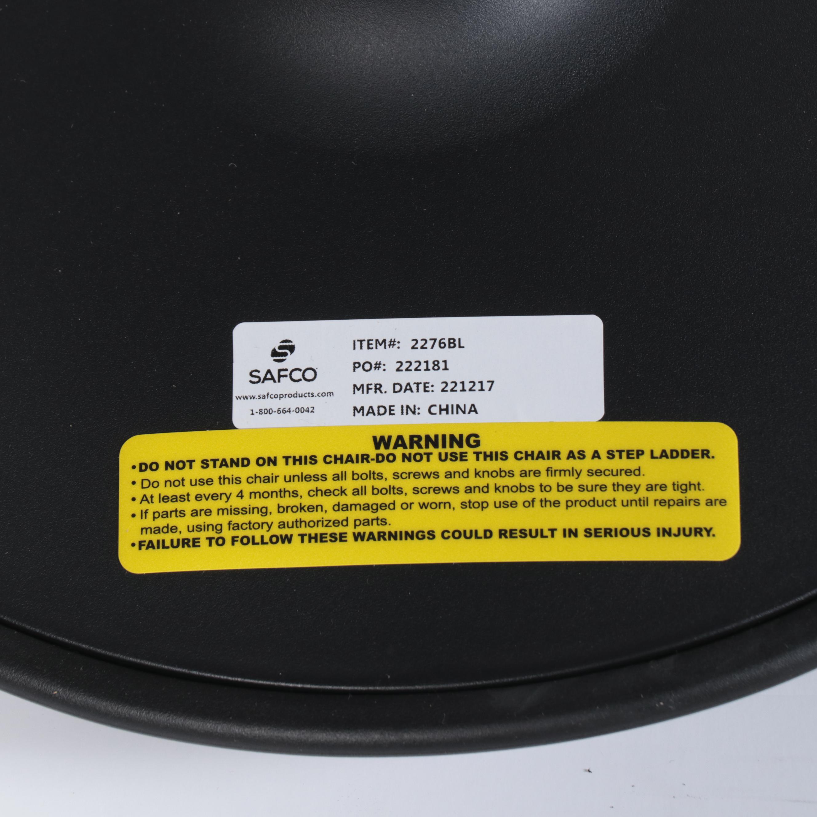 Two Mayline and Safco Focal Twister Active Seating 20" Stools in Black ...