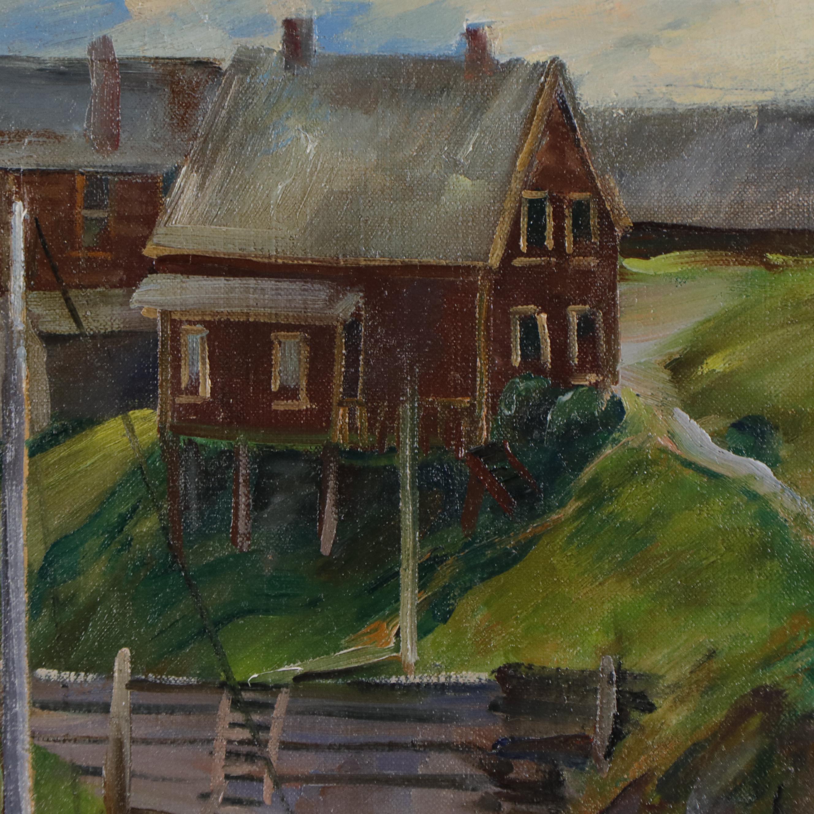 Arthur Helwig Harbor Scene Oil Painting "Day's End" | EBTH