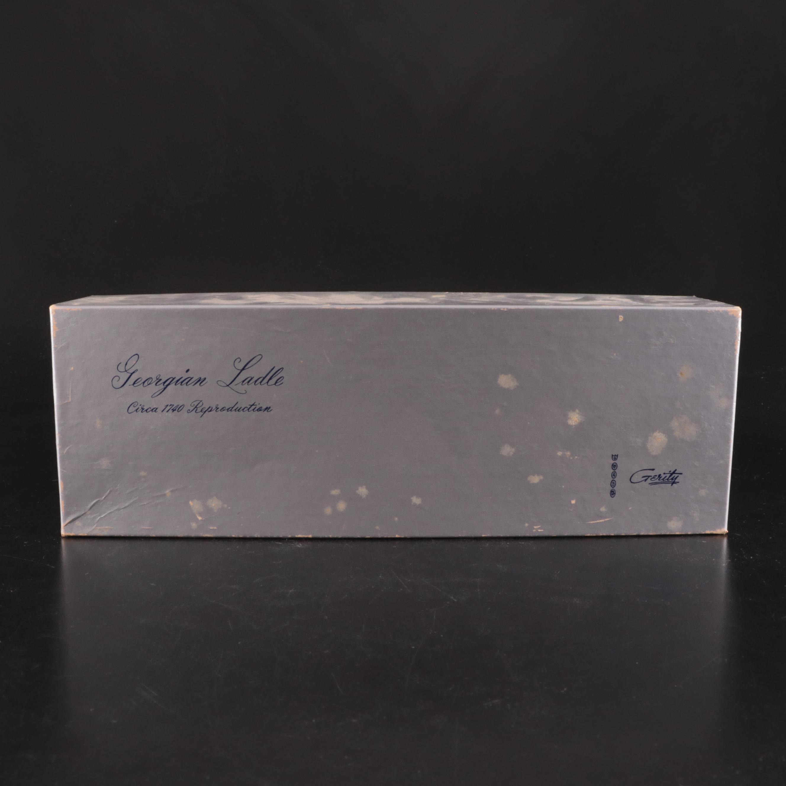 Gerity "Georgian" Silver Plate Punch Bowl Ladle and F.B. Rogers Sugar ...