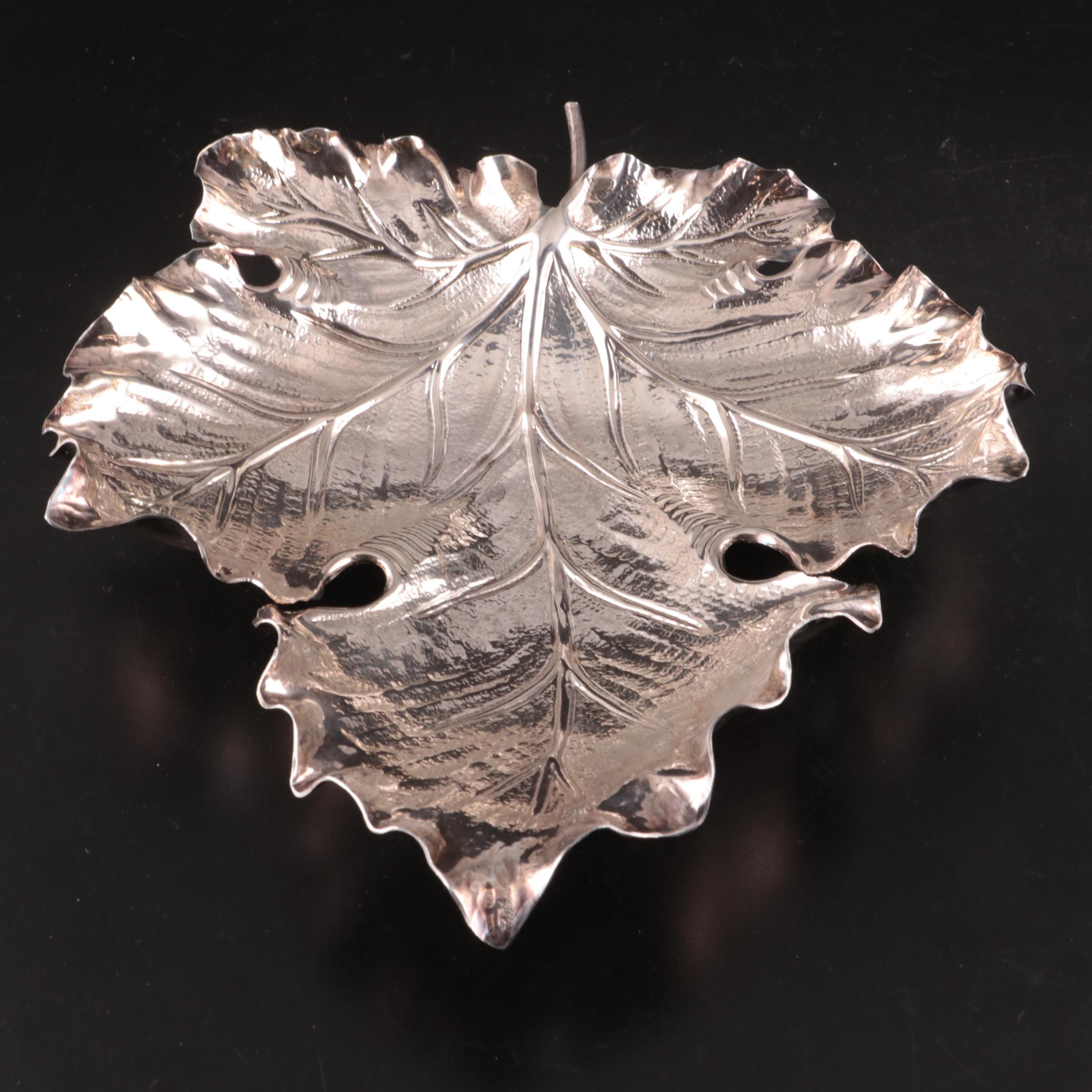 Renato Raddi Italian Sterling Silver Leaf Form Bowl | EBTH