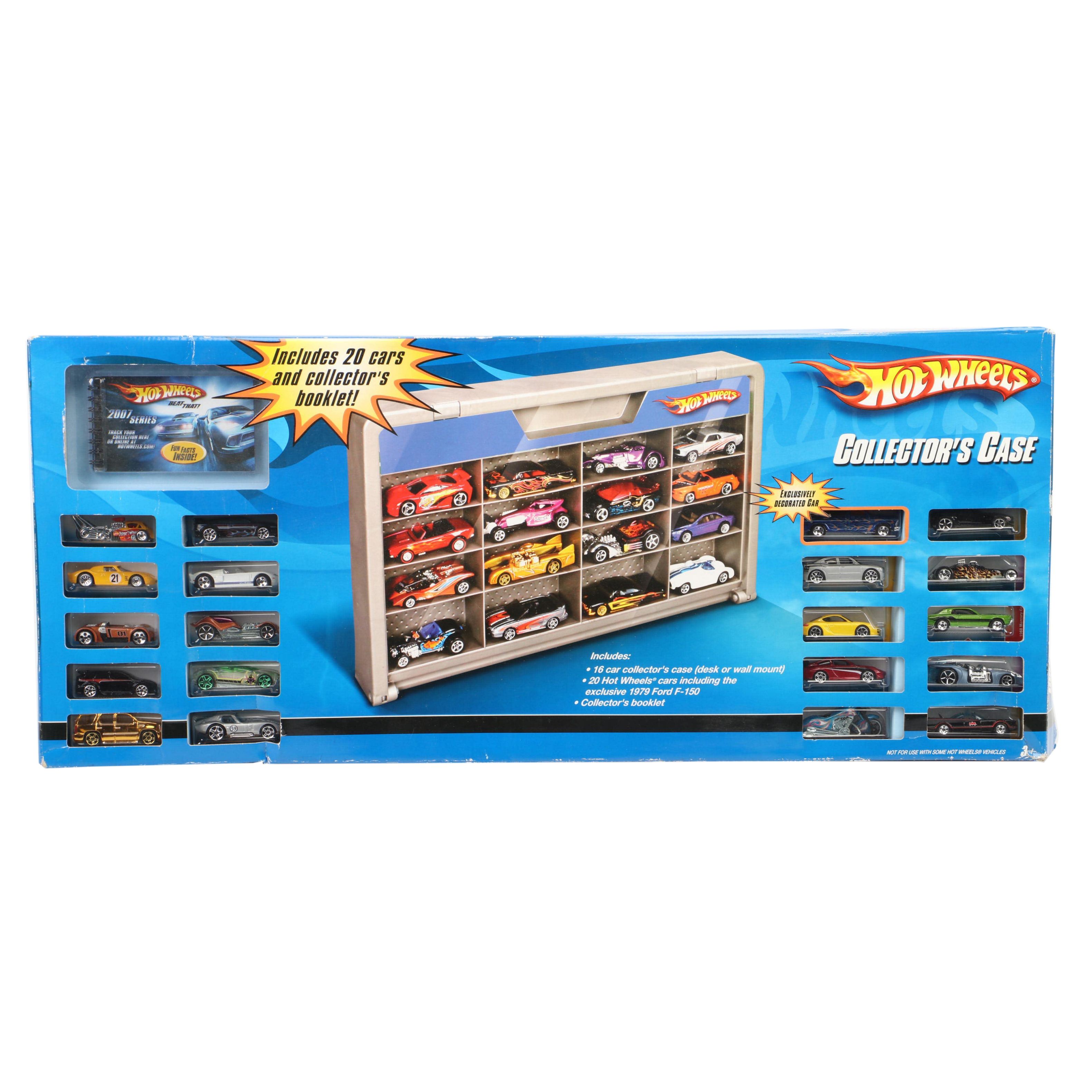 Hot Wheels Plastic Collector's Case with 20 Included Cars, 2007 | EBTH