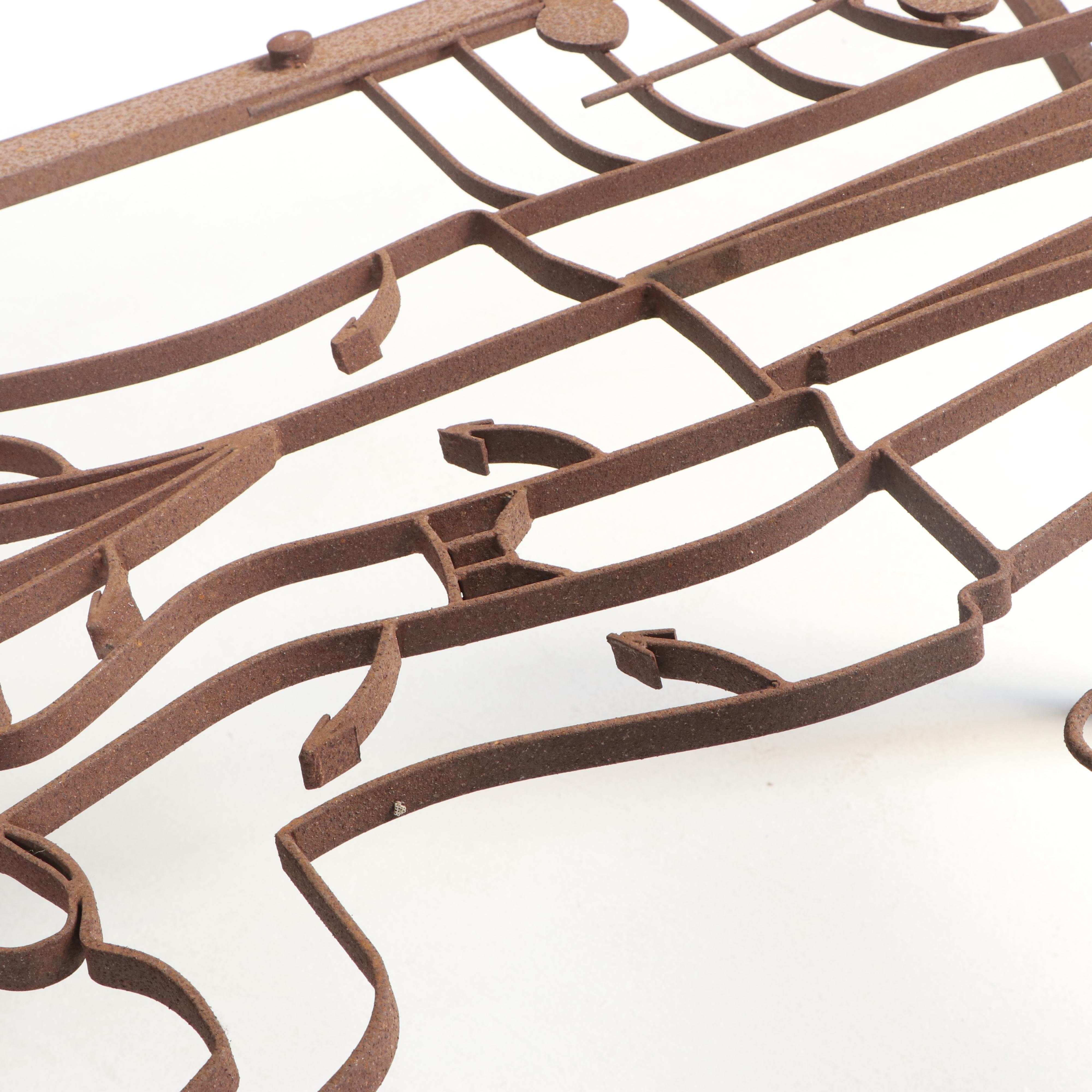 Custom-Made Wrought Metal Country Western-Themed Dining Table | EBTH