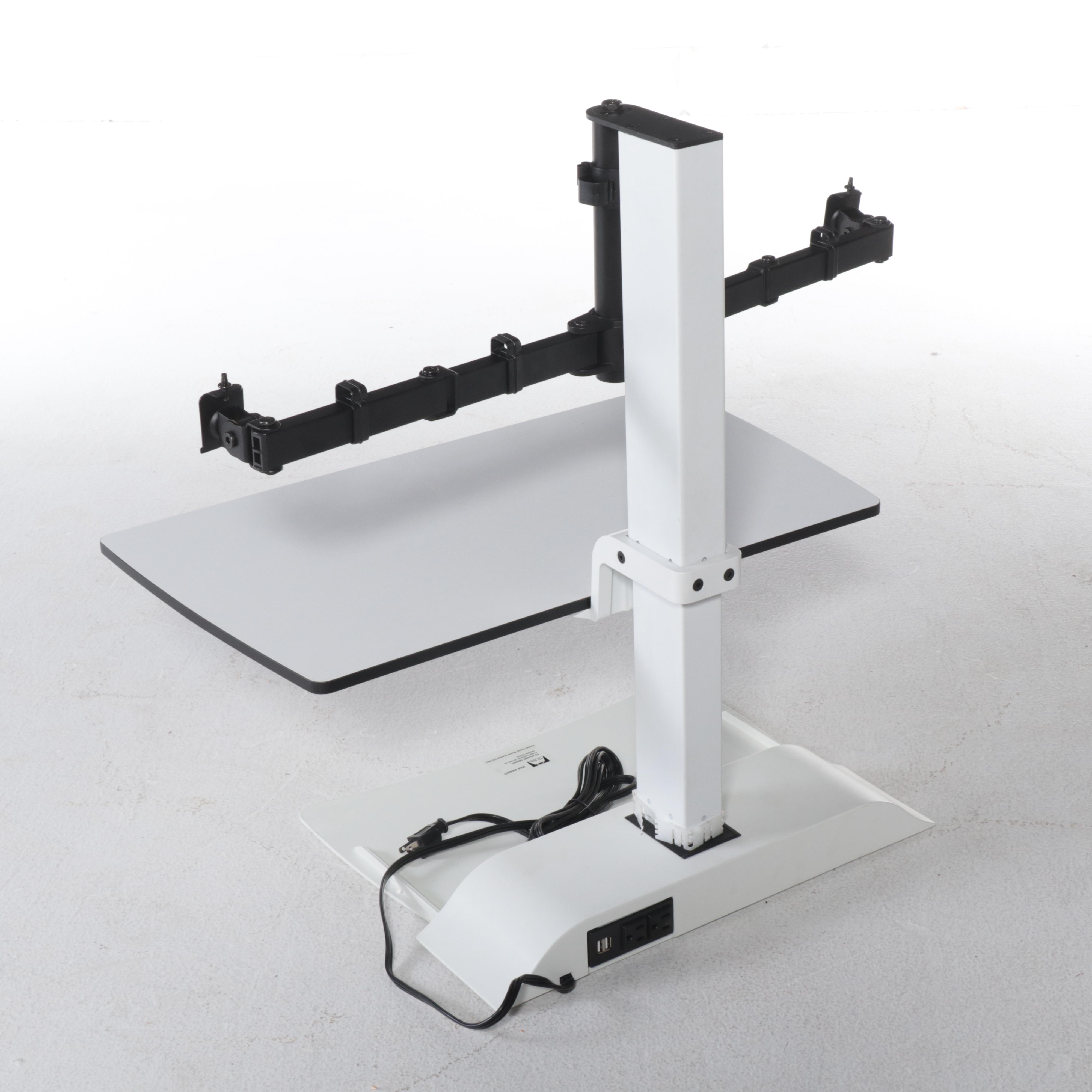 Safco Soar Electric Desktop Sit/Stand Dual Monitor Arm | EBTH