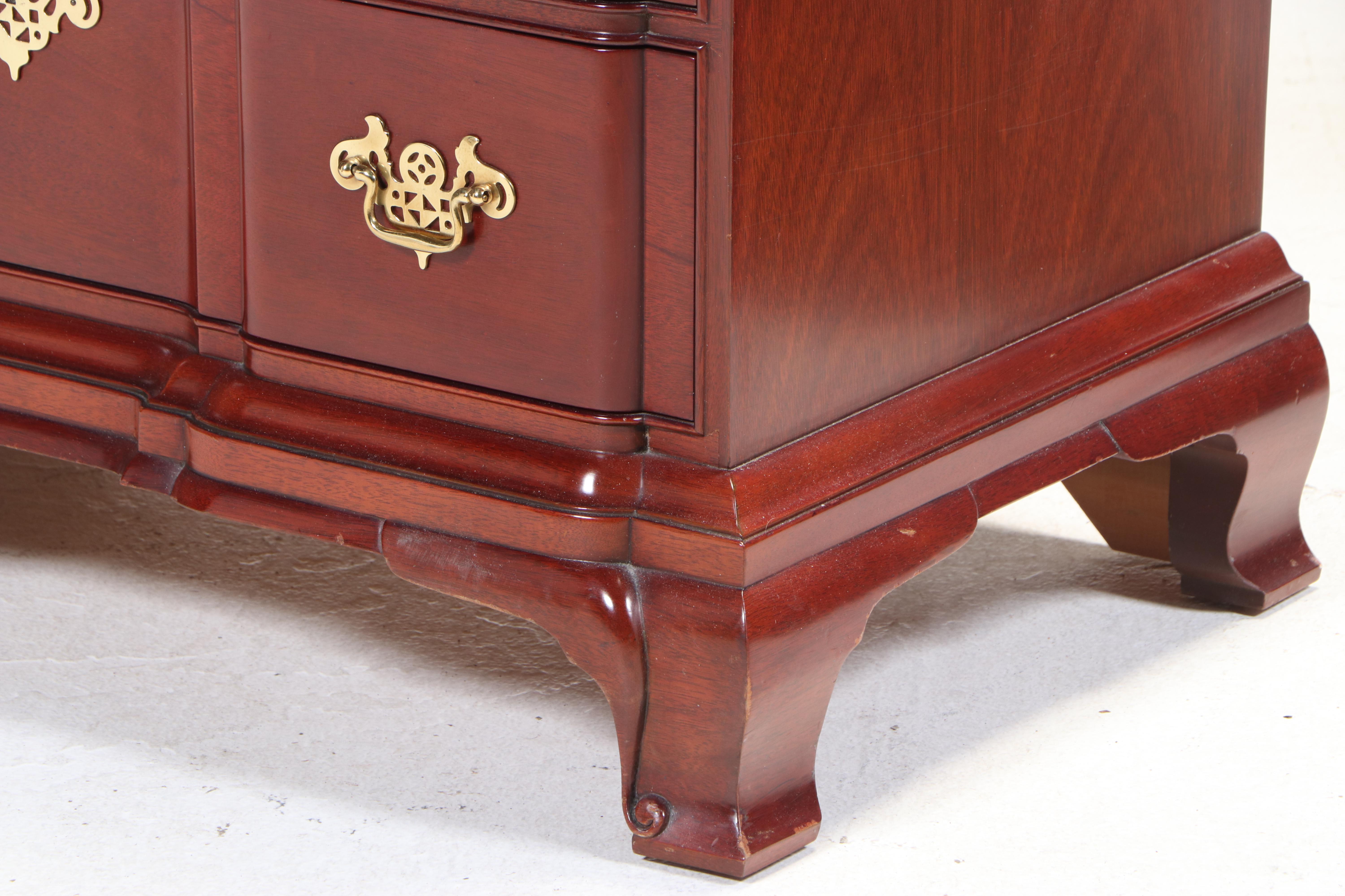 Kindel "Legacy" Chippendale Style Mahogany Three-Drawer Block-Front ...