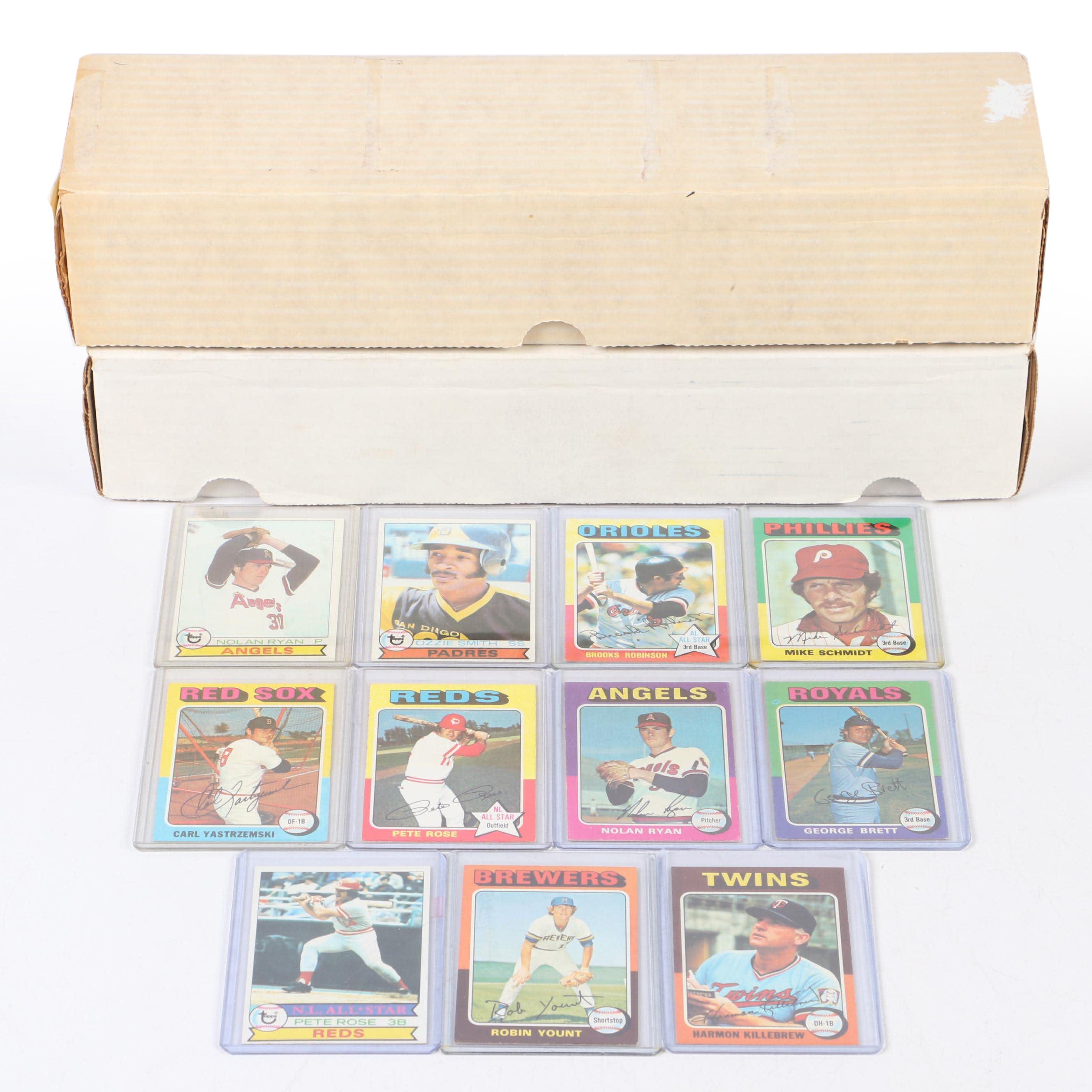 1975 and 1979 Topps Baseball Card Complete Sets Featuring Yount and ...