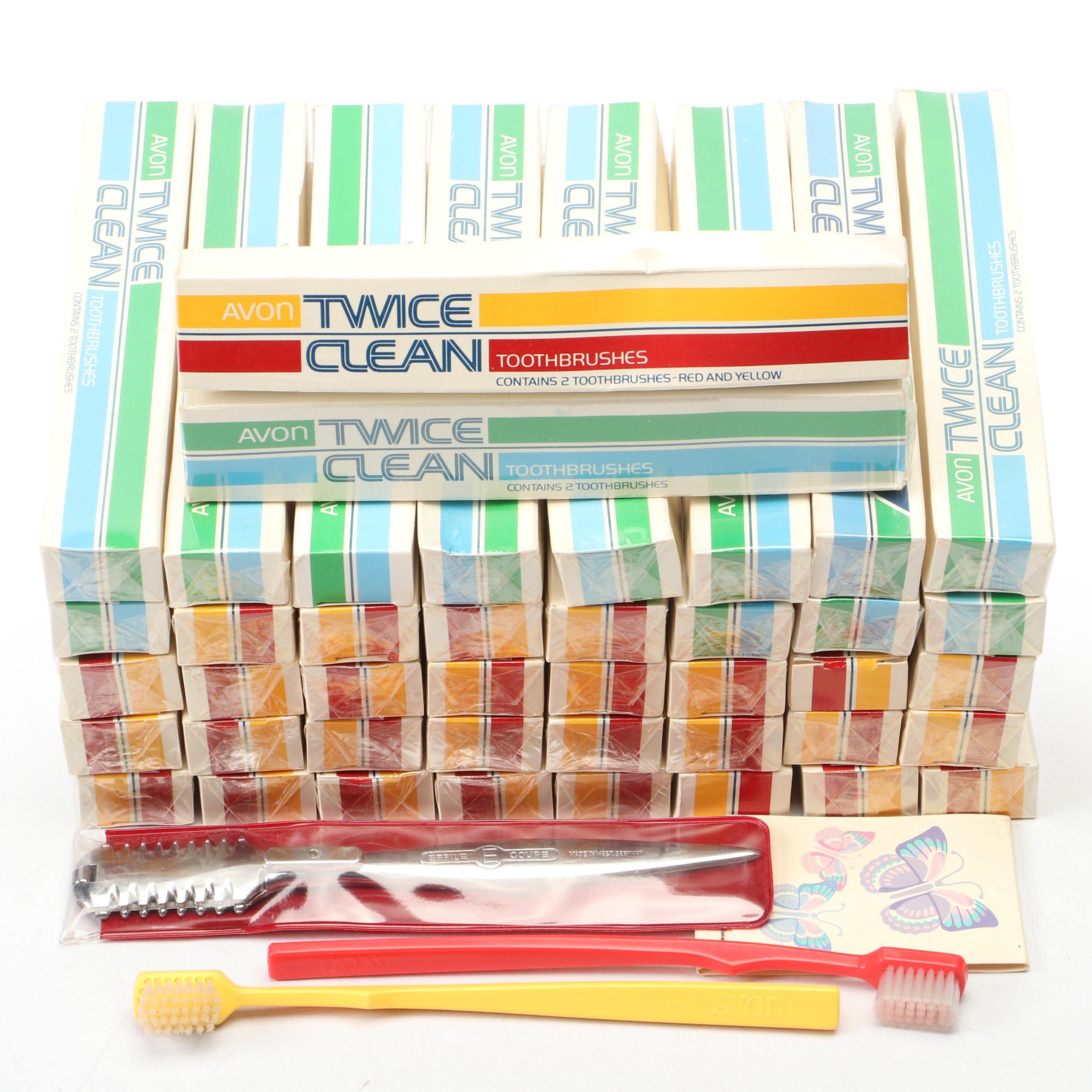 Effile Coupe Razor Trimmer with Avon Emery Boards and Toothbrushes ...