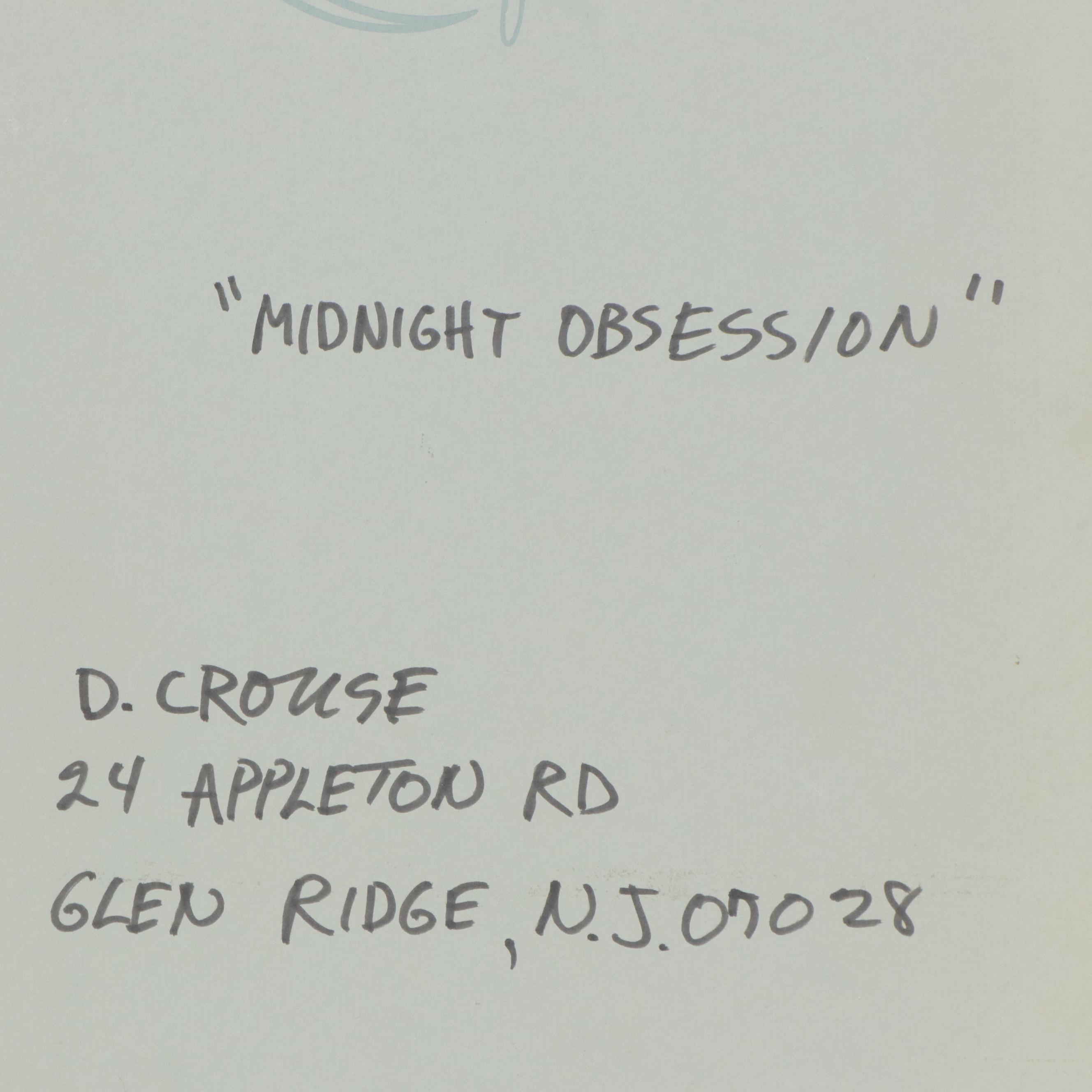 Danny Crouse Oil Painting For Book Cover Illustration "Midnight Obsession" | EBTH