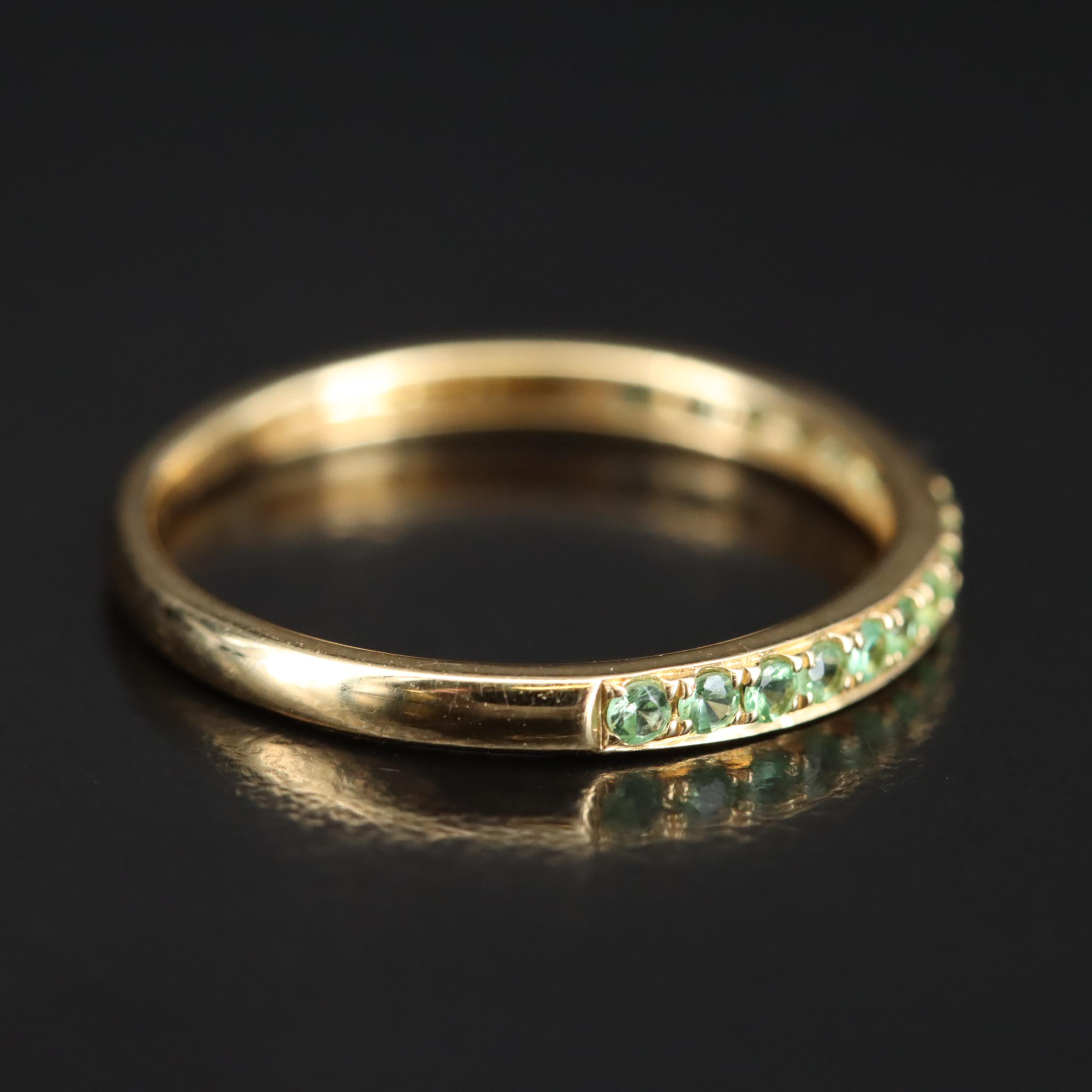 18K Tsavorite Garnet Band | EBTH