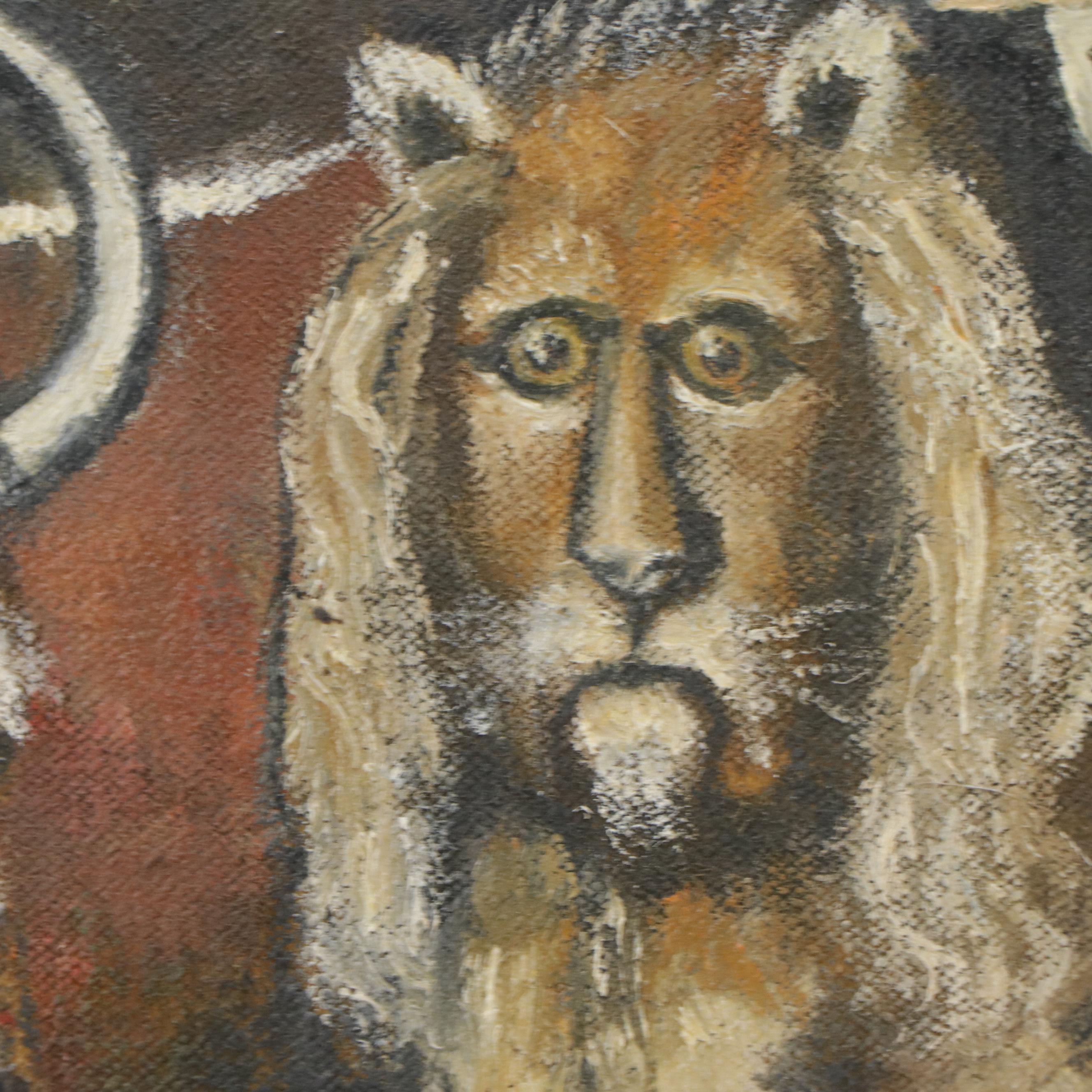 John Conklin Oil Painting of Figures With Animals | EBTH