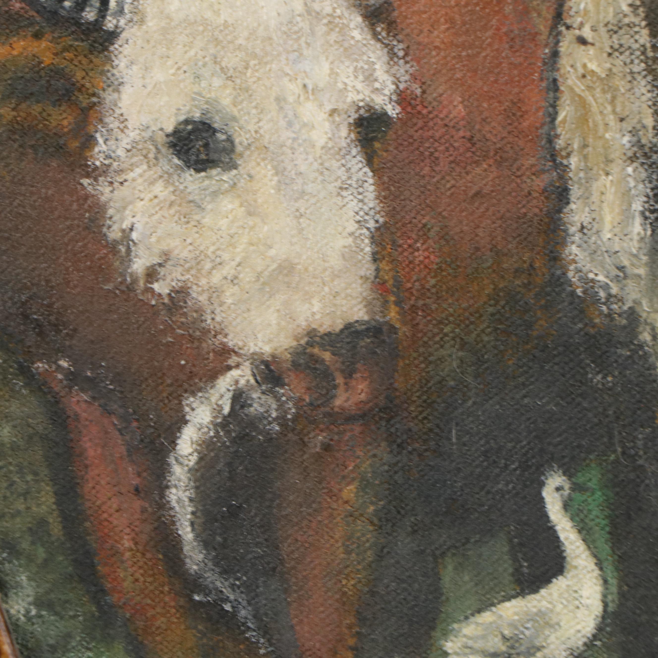 John Conklin Oil Painting of Figures With Animals | EBTH