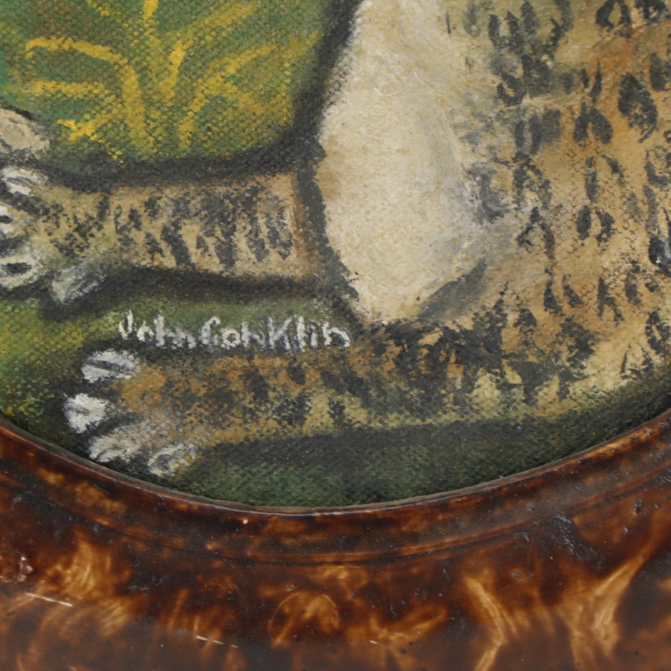 John Conklin Oil Painting of Figures With Animals | EBTH