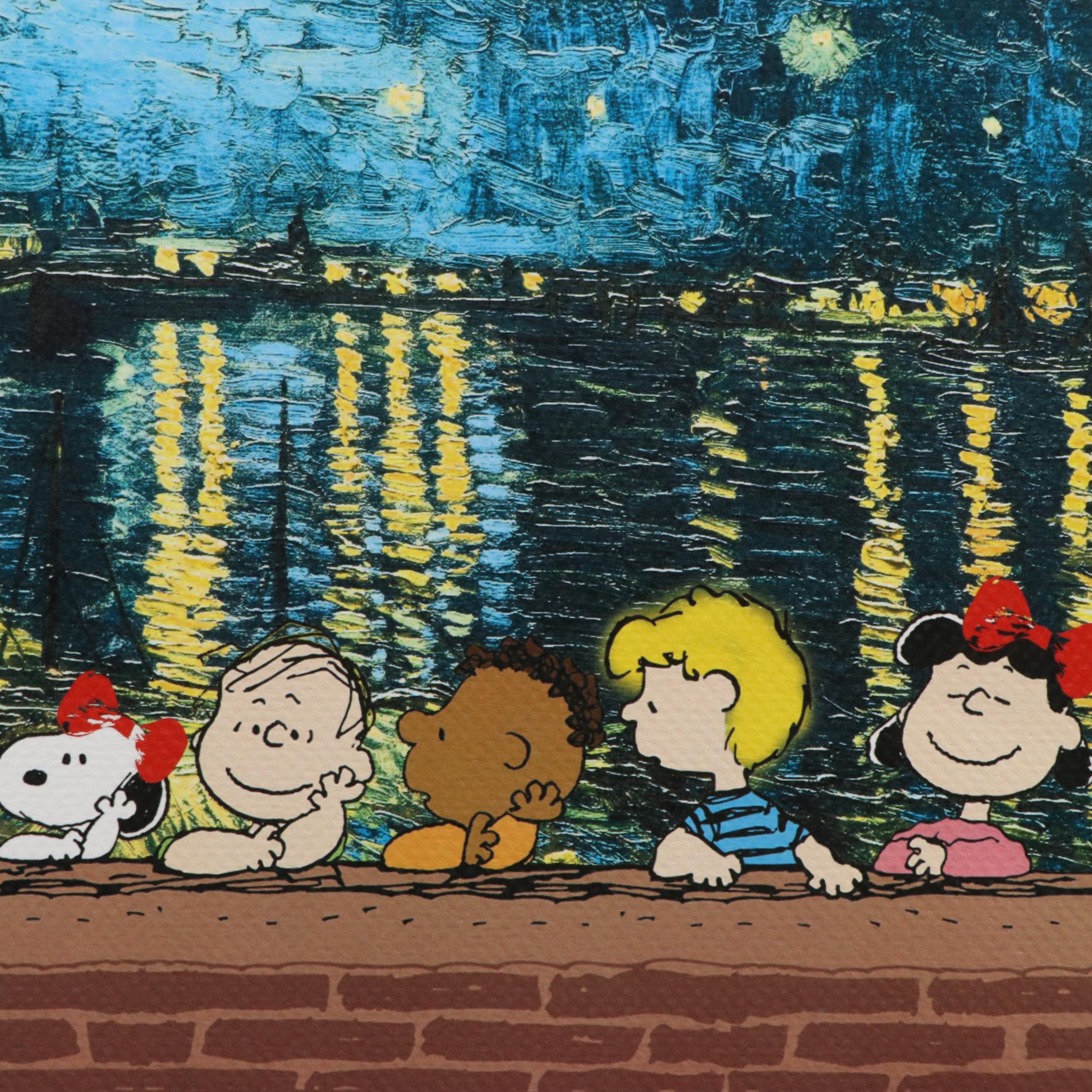 Death NYC Pop Art Graphic Print of The Peanuts Gang x Vincent van Gogh ...