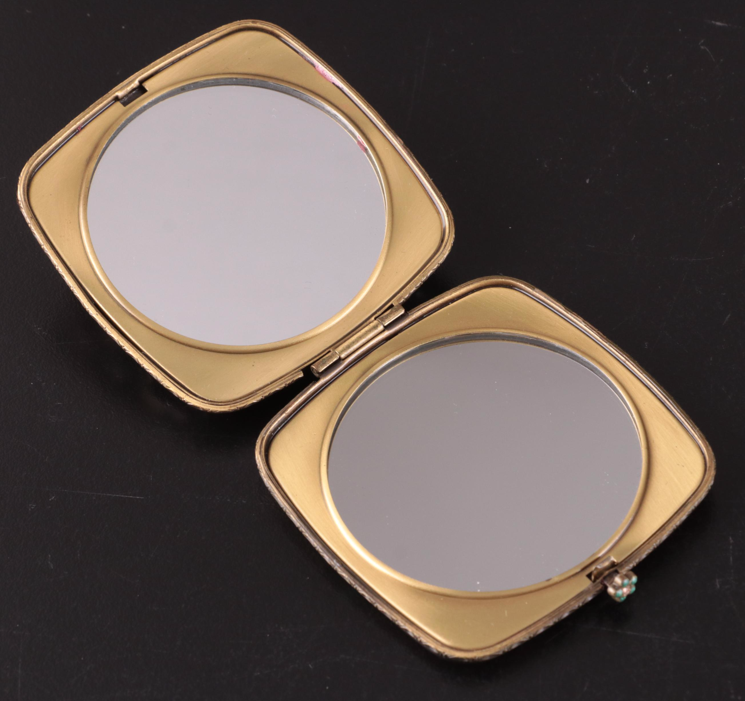 Jay Strongwater Frog Motif Enameled Compact | EBTH