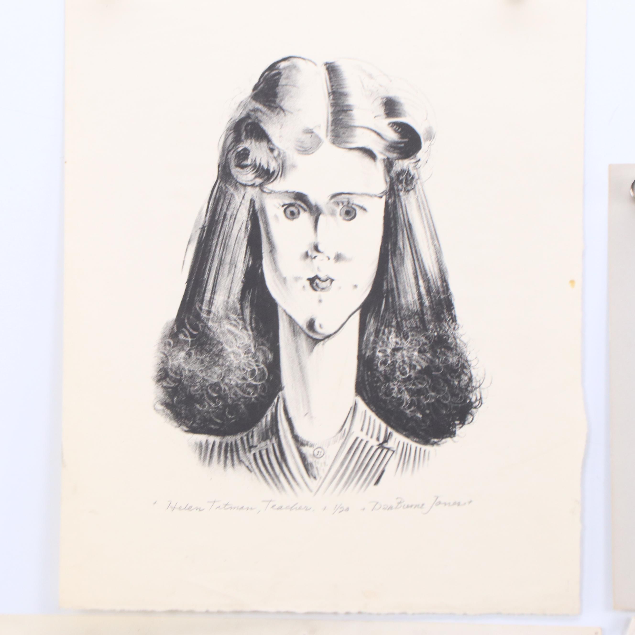 Dan Burne Jones Wood Engravings Including "Affection" | EBTH