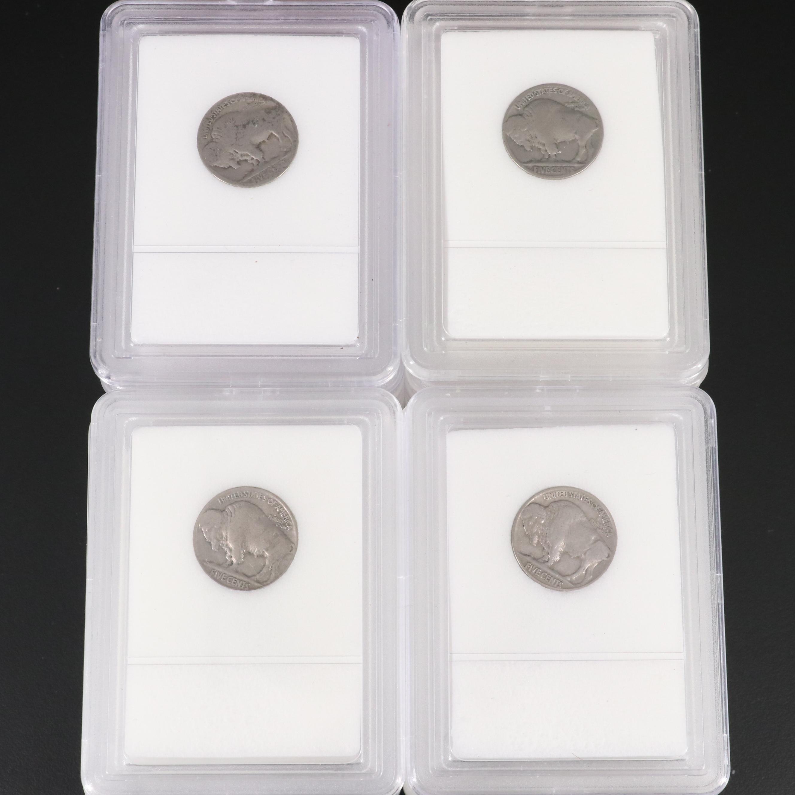 Collection of One Hundred Ninety Buffalo Nickels Most in Plastic ...