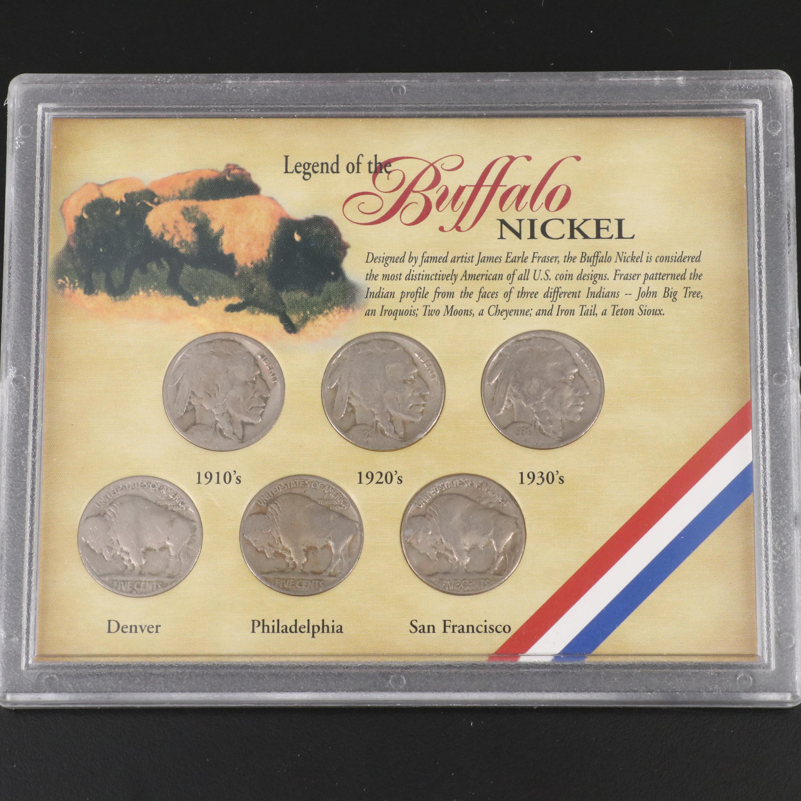 Collection of One Hundred Ninety Buffalo Nickels Most in Plastic ...